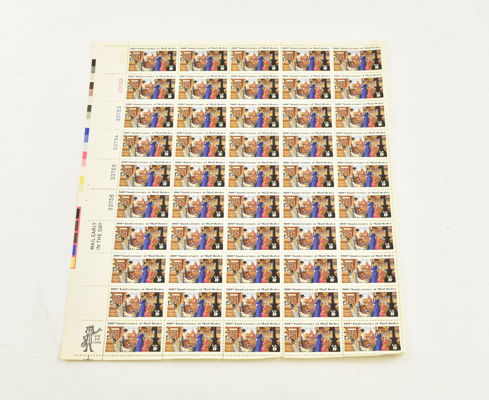 VINTAGE - UNUSED Entire SHEET Real USPS Postage Stamps! | Property Room