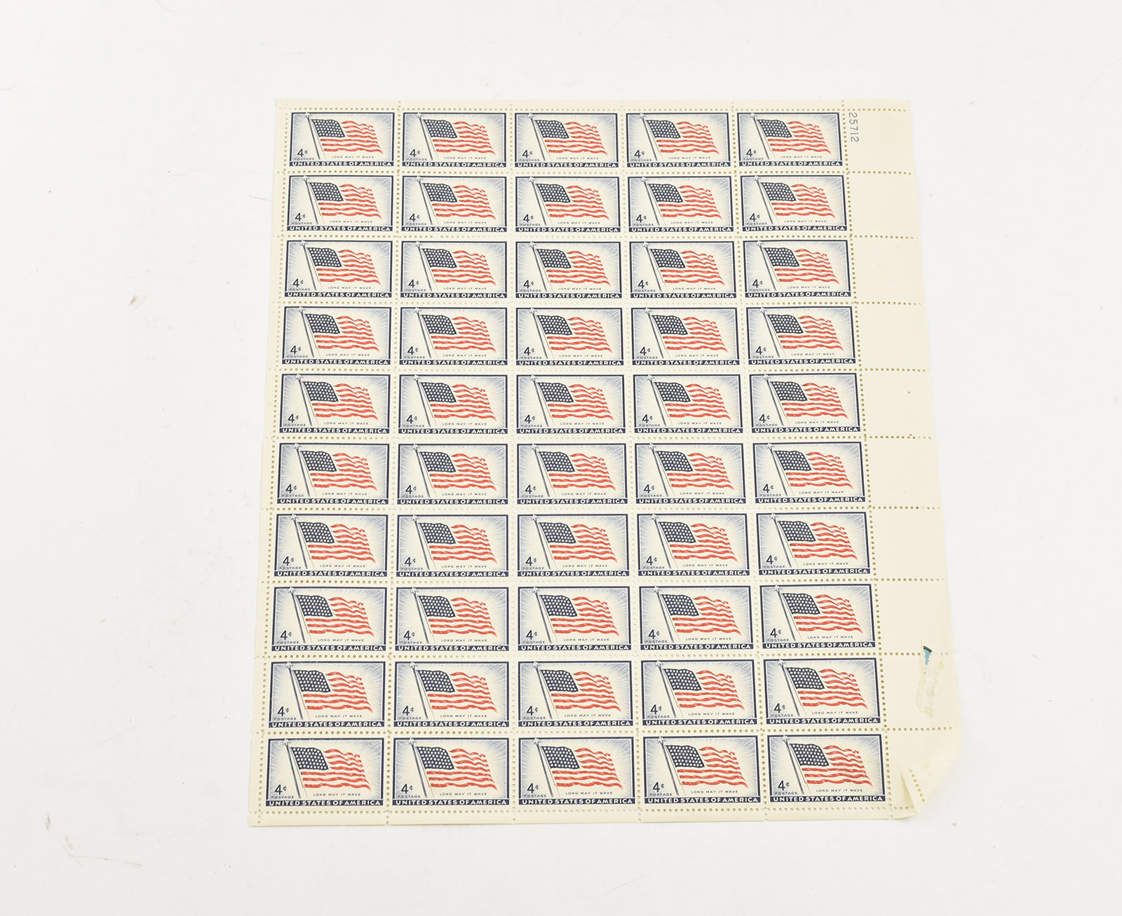 VINTAGE - UNUSED Entire SHEET Real USPS Postage Stamps! | Property Room