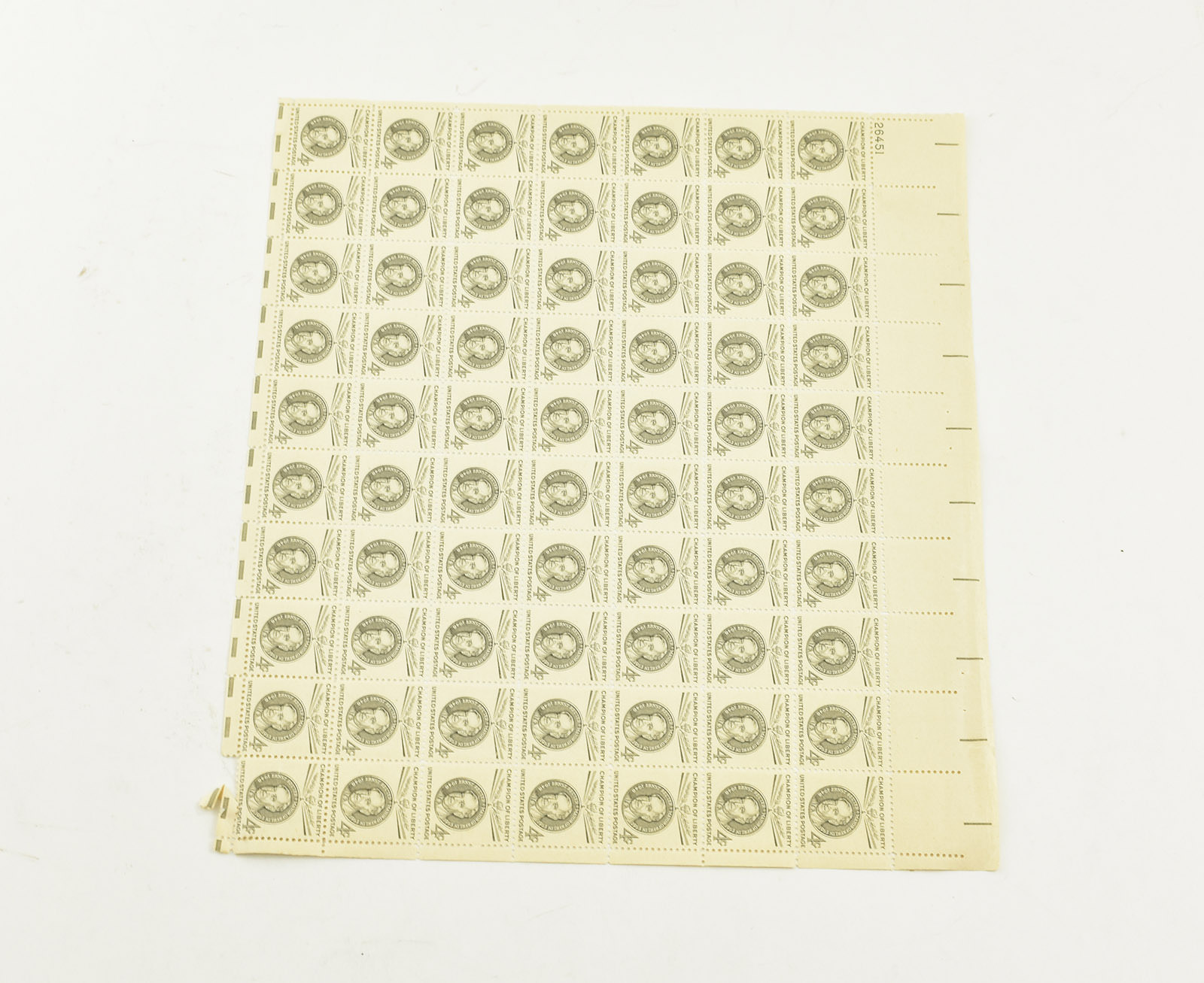 VINTAGE - UNUSED Entire SHEET Real USPS Postage Stamps! | Property Room