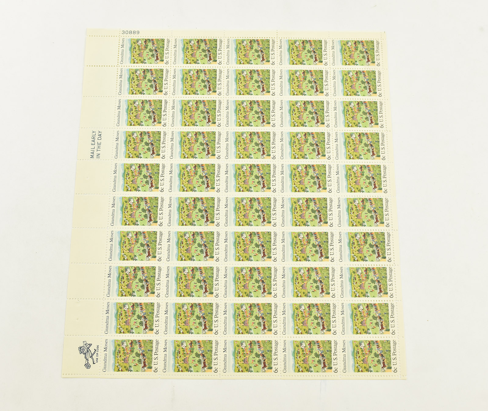 VINTAGE - UNUSED Entire SHEET Real USPS Postage Stamps! | Property Room