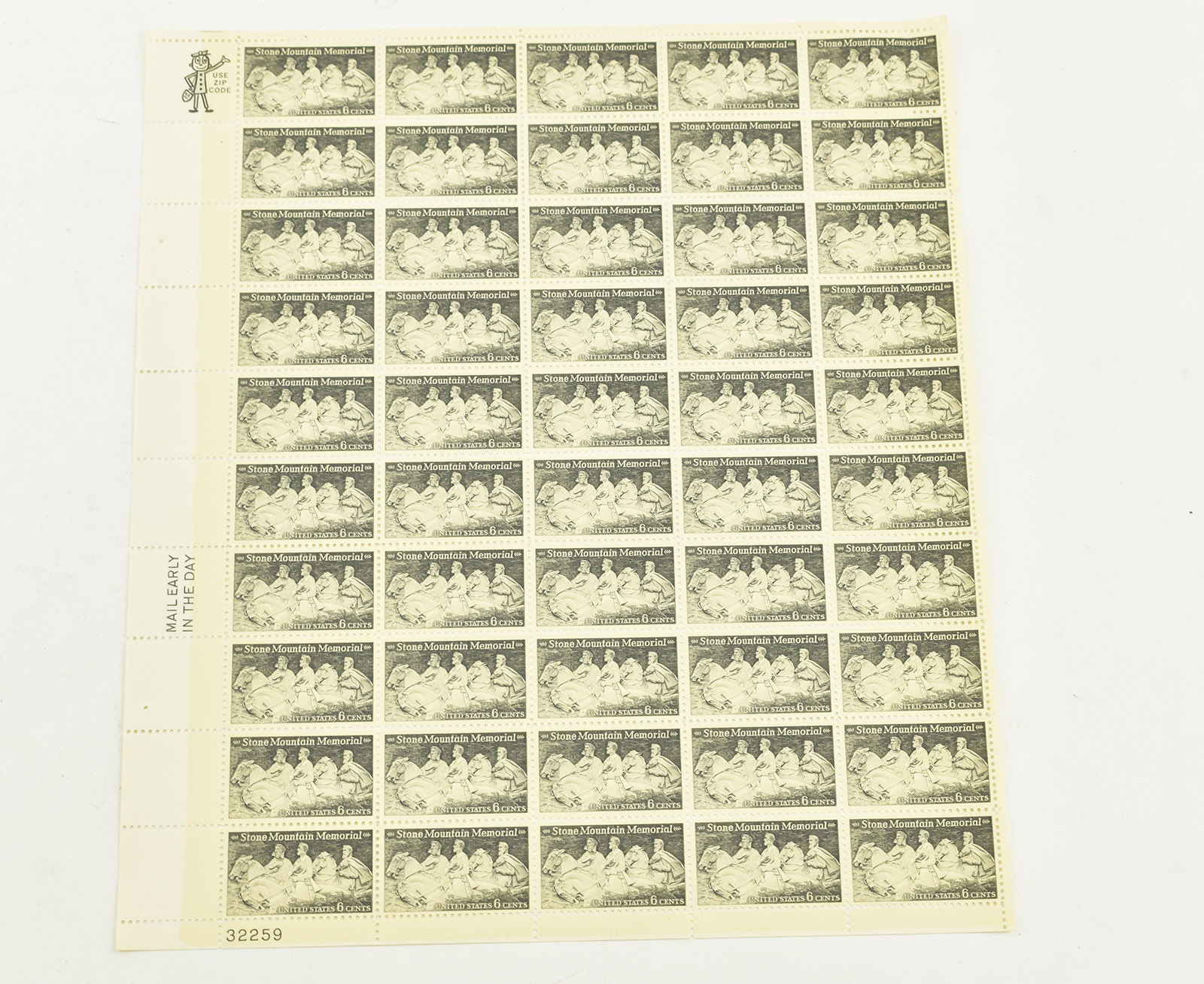 VINTAGE - UNUSED Entire SHEET Real USPS Postage Stamps! | Property Room