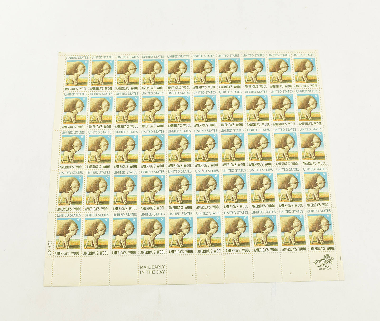 VINTAGE - UNUSED Entire SHEET Real USPS Postage Stamps! | Property Room