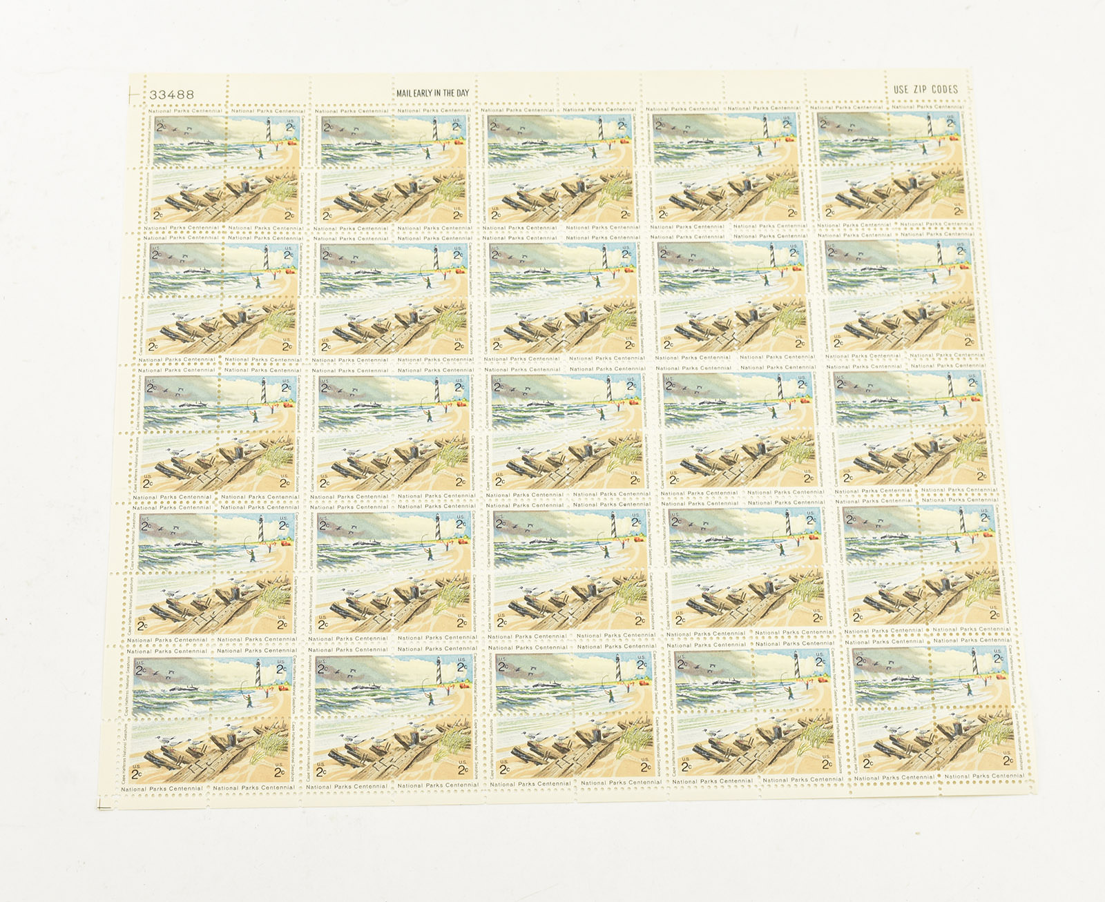 VINTAGE - UNUSED Entire SHEET Real USPS Postage Stamps! | Property Room