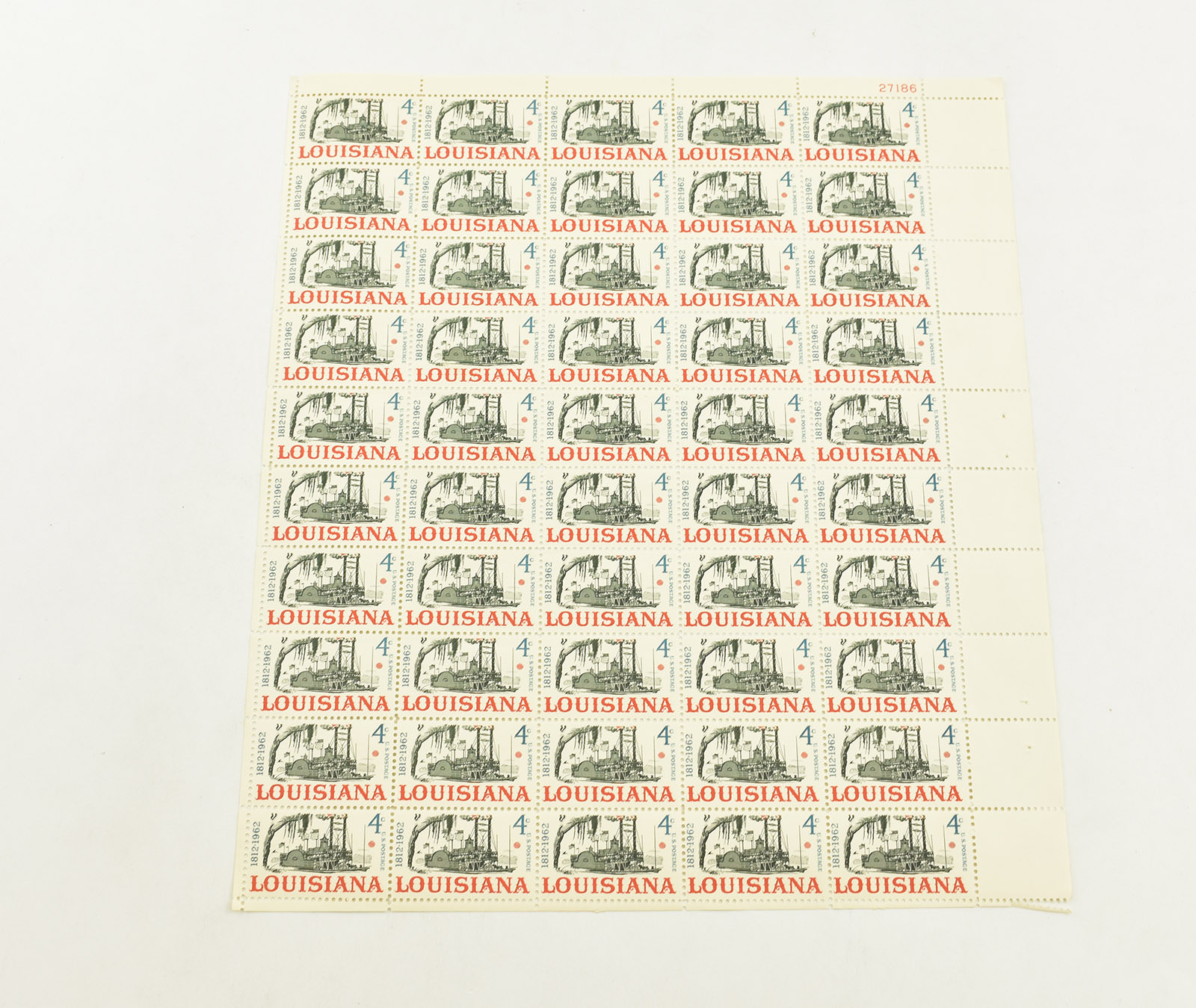 VINTAGE - UNUSED Entire SHEET Real USPS Postage Stamps! | Property Room