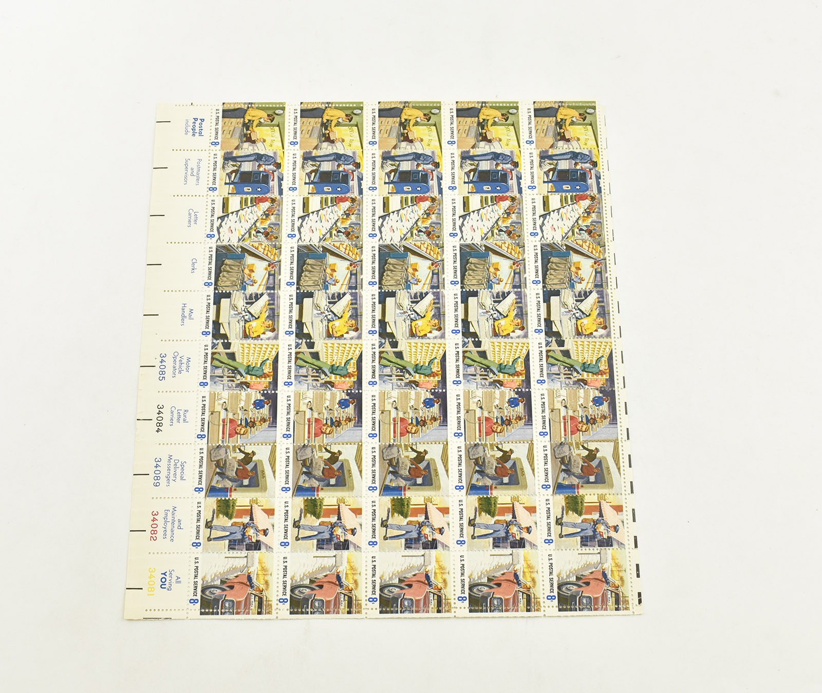 VINTAGE - UNUSED Entire SHEET Real USPS Postage Stamps! | Property Room