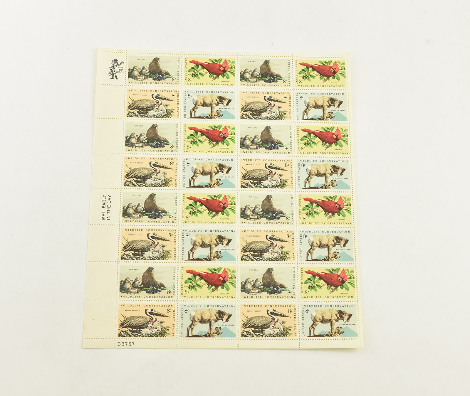 VINTAGE - UNUSED Entire SHEET Real USPS Postage Stamps! | Property Room