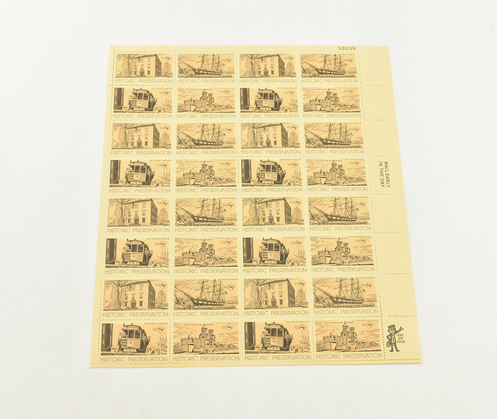 VINTAGE - UNUSED Entire SHEET Real USPS Postage Stamps! | Property Room