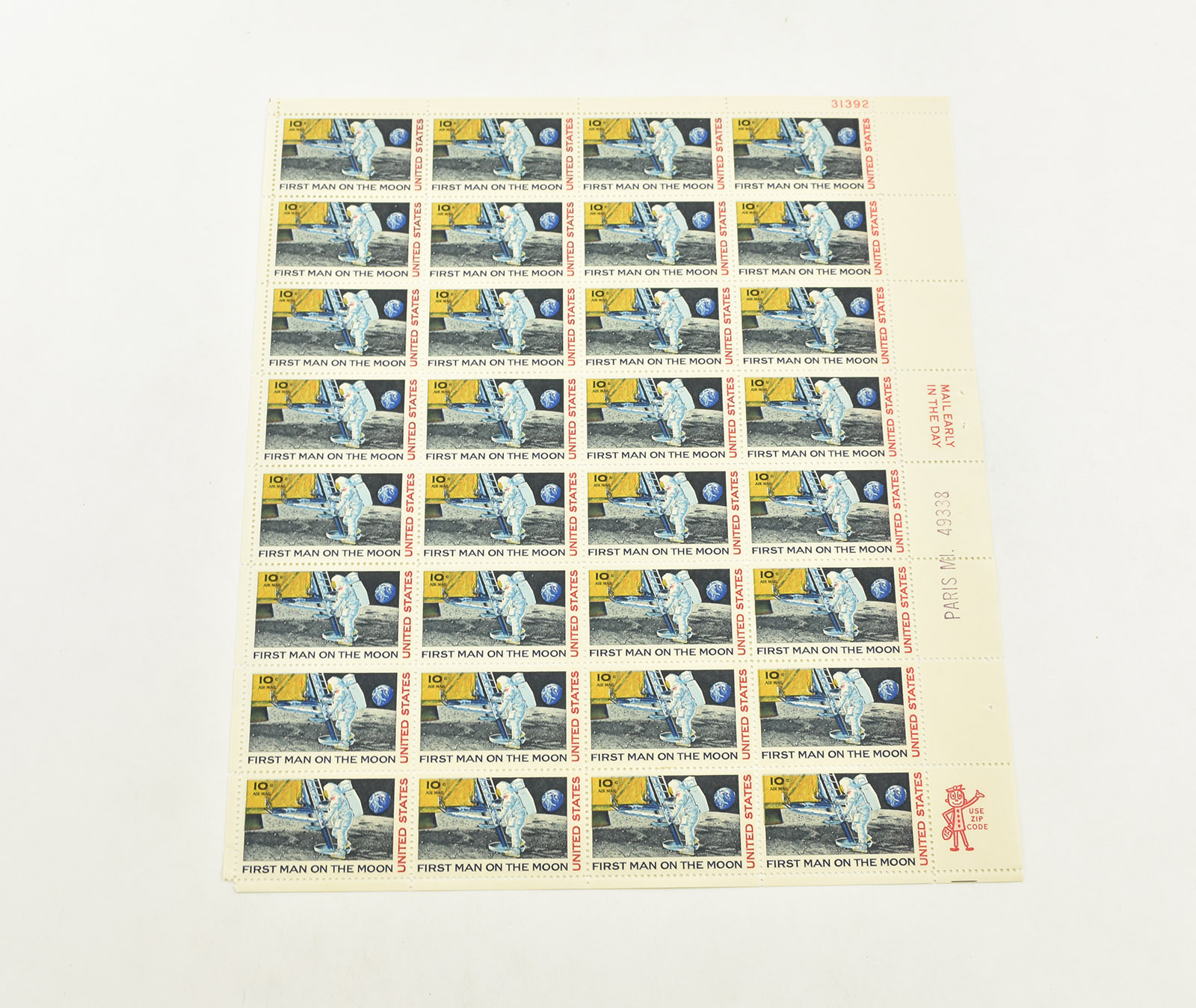 VINTAGE - UNUSED Entire SHEET Real USPS Postage Stamps! | Property Room