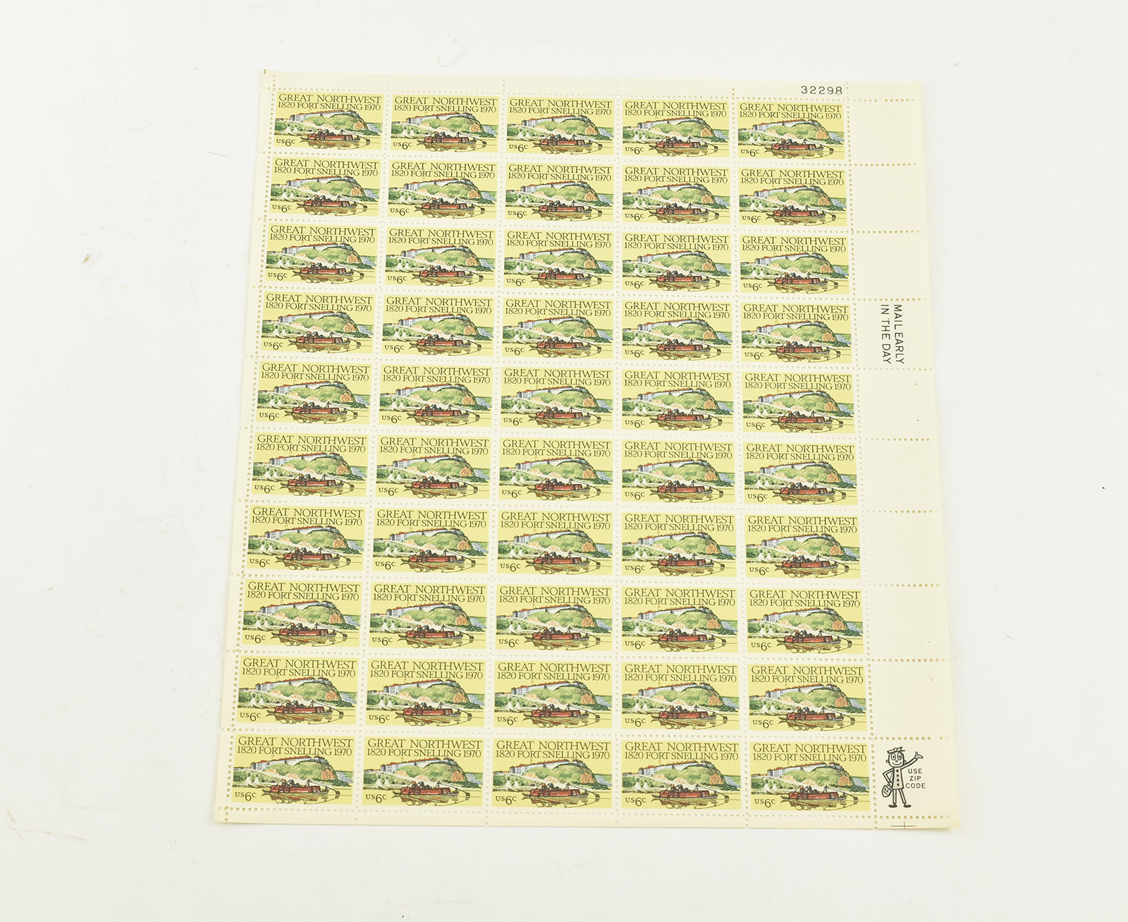 VINTAGE - UNUSED Entire SHEET Real USPS Postage Stamps! | Property Room