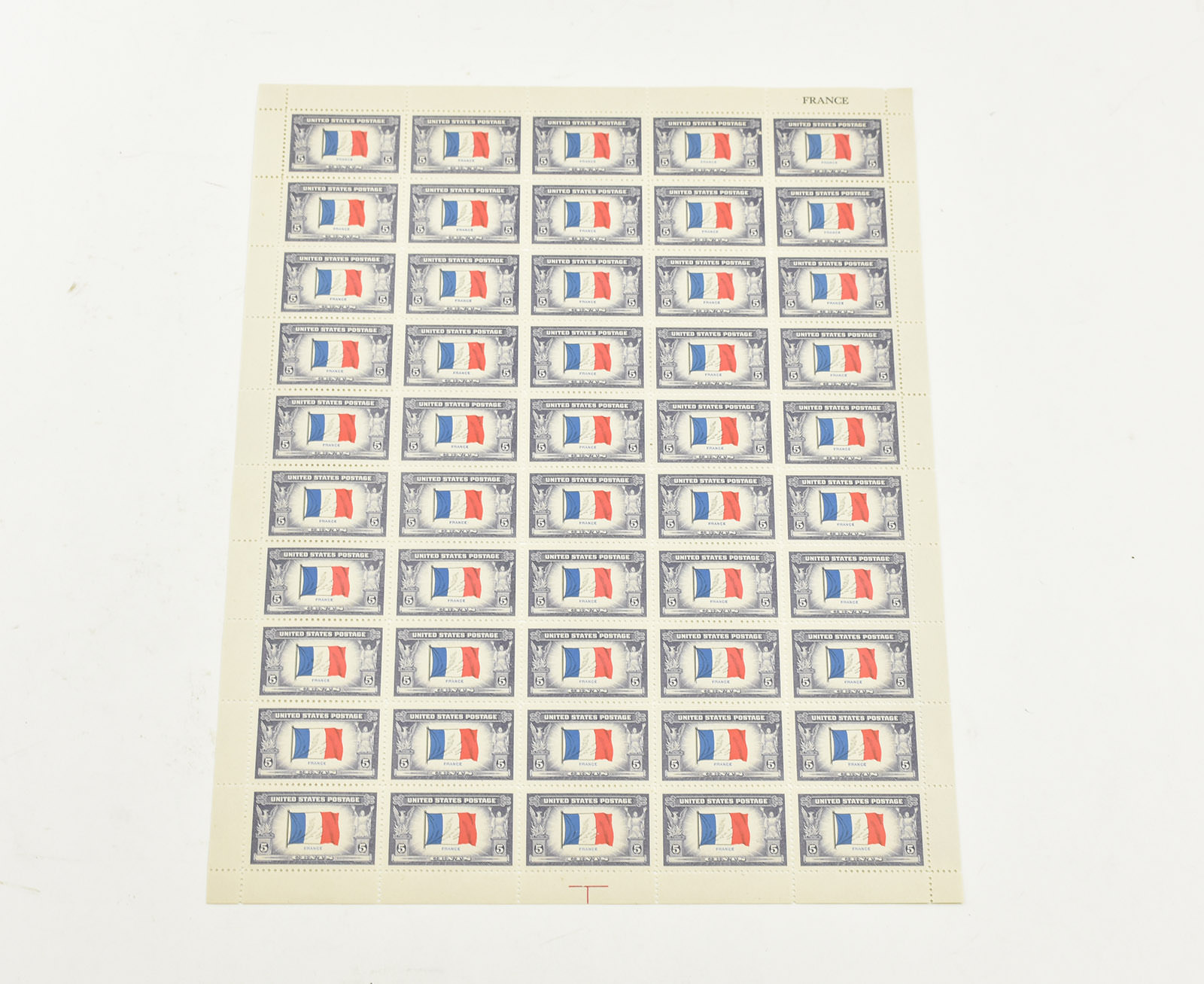 VINTAGE - UNUSED Entire SHEET Real USPS Postage Stamps! | Property Room
