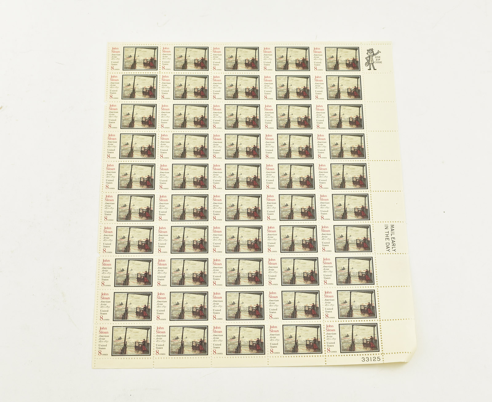 VINTAGE - UNUSED Entire SHEET Real USPS Postage Stamps! | Property Room