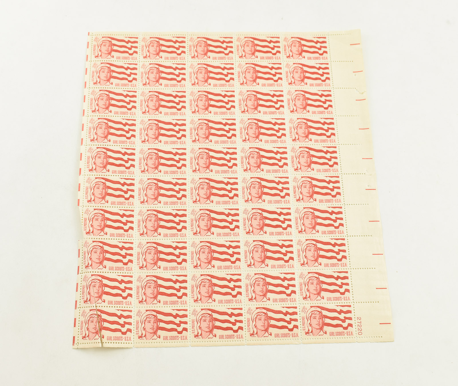 VINTAGE - UNUSED Entire SHEET Real USPS Postage Stamps! | Property Room