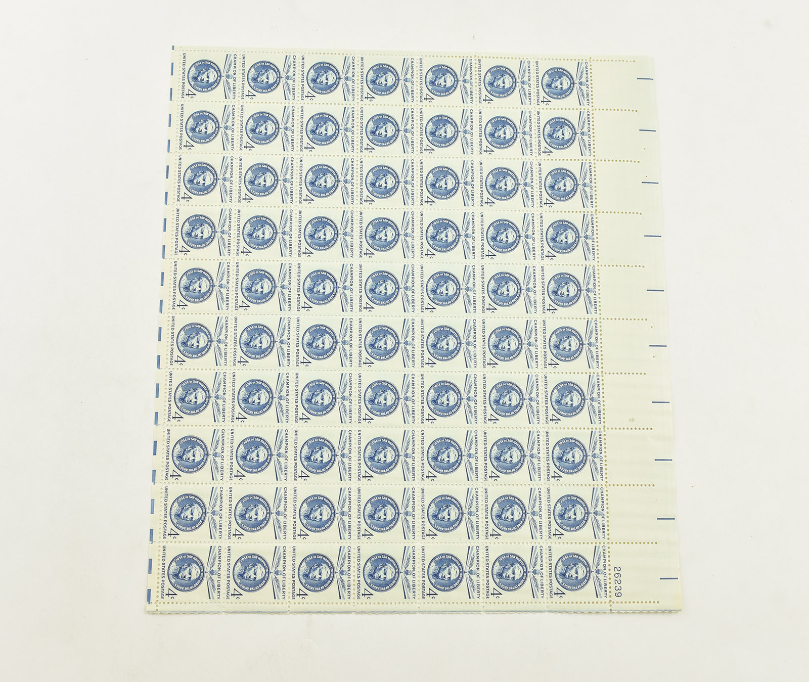 VINTAGE - UNUSED Entire SHEET Real USPS Postage Stamps! | Property Room