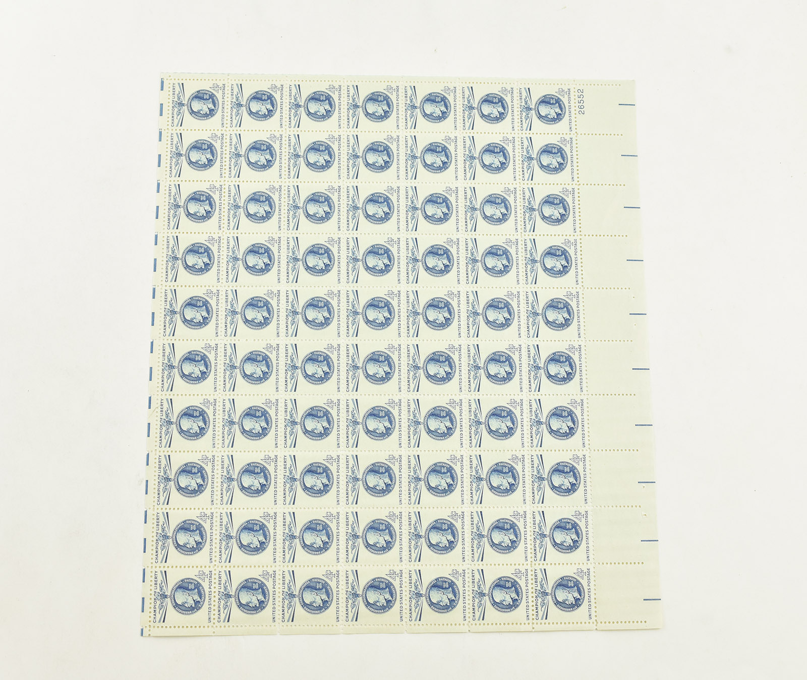 VINTAGE - UNUSED Entire SHEET Real USPS Postage Stamps! | Property Room
