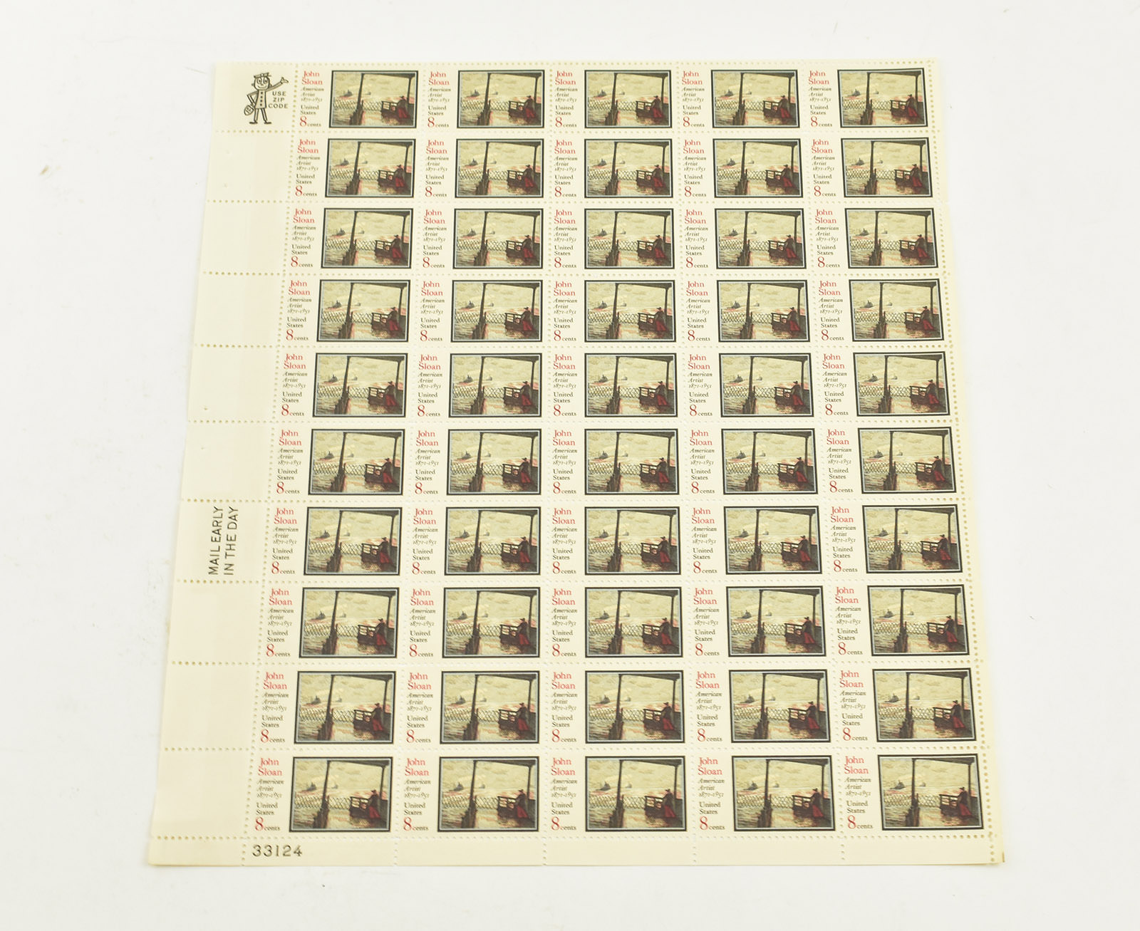 VINTAGE - UNUSED Entire SHEET Real USPS Postage Stamps! | Property Room