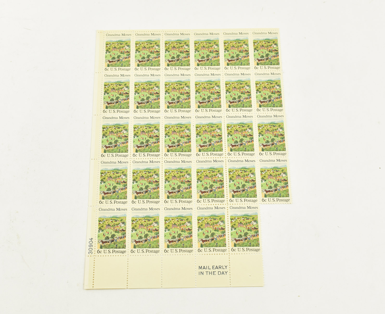 VINTAGE - UNUSED Entire SHEET Real USPS Postage Stamps! | Property Room