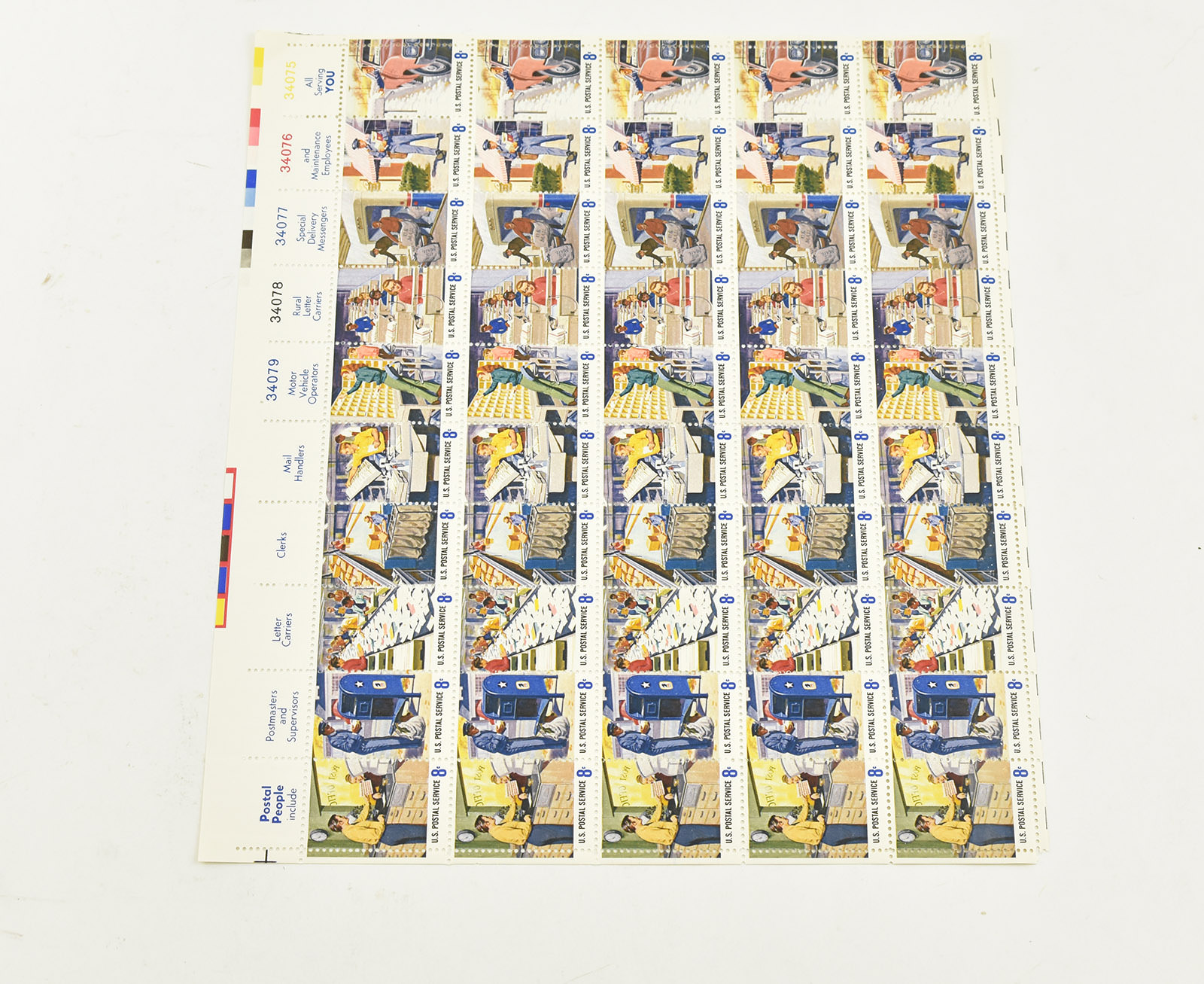 VINTAGE - UNUSED Entire SHEET Real USPS Postage Stamps! | Property Room