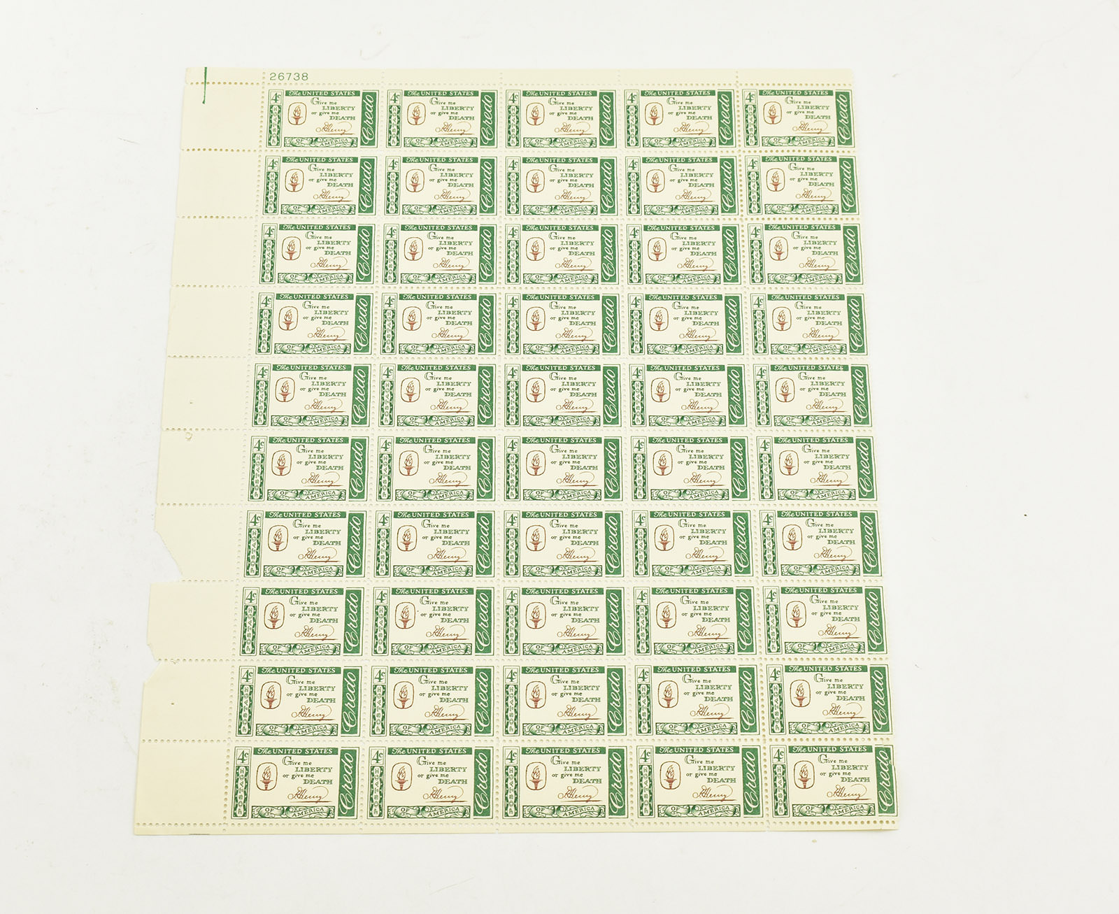 VINTAGE - UNUSED Entire SHEET Real USPS Postage Stamps! | Property Room