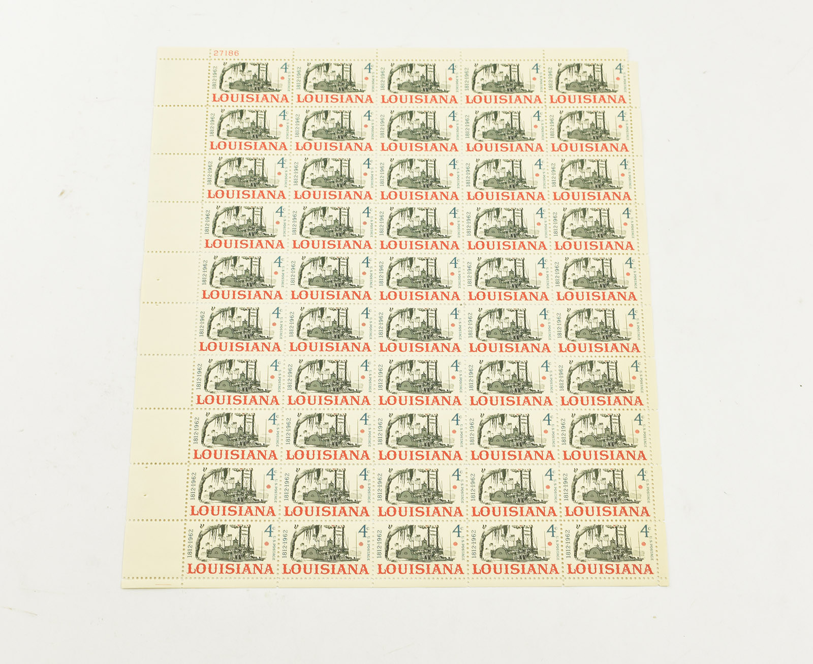 VINTAGE - UNUSED Entire SHEET Real USPS Postage Stamps! | Property Room