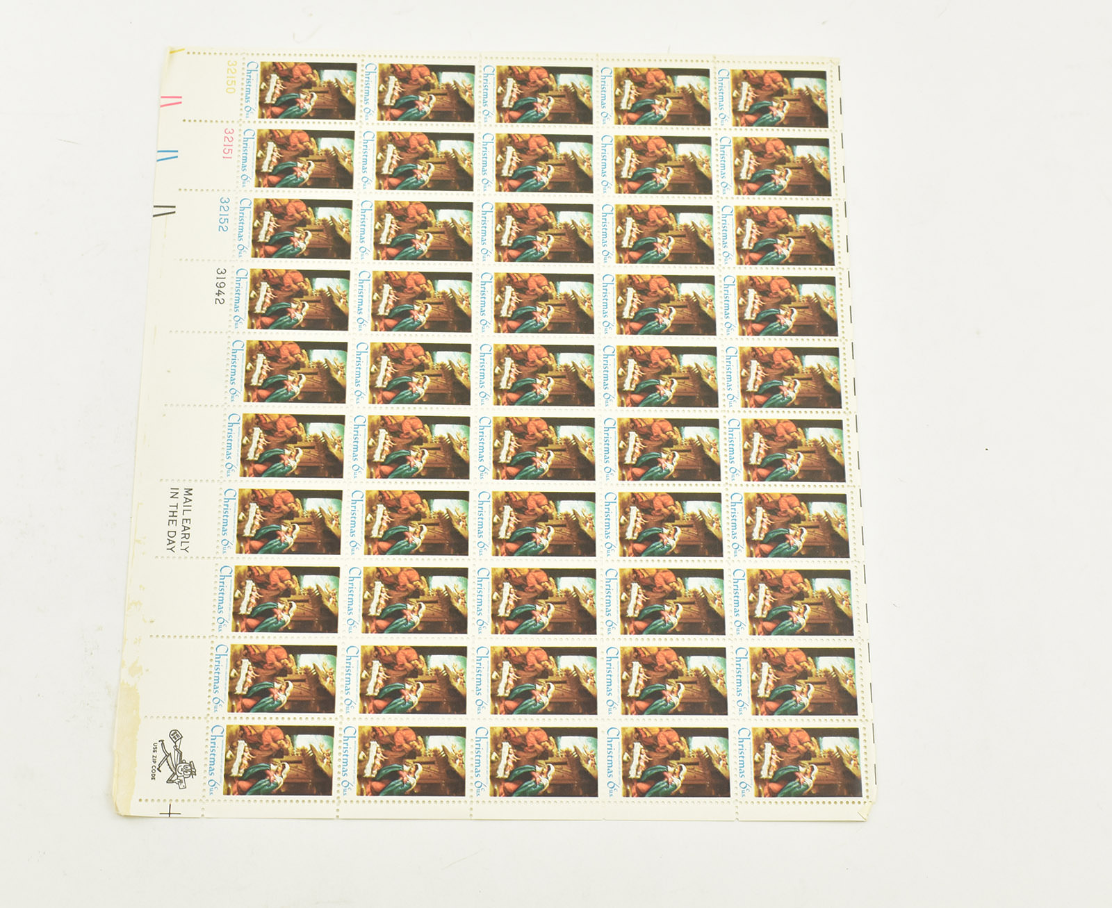 VINTAGE - UNUSED Entire SHEET Real USPS Postage Stamps! | Property Room