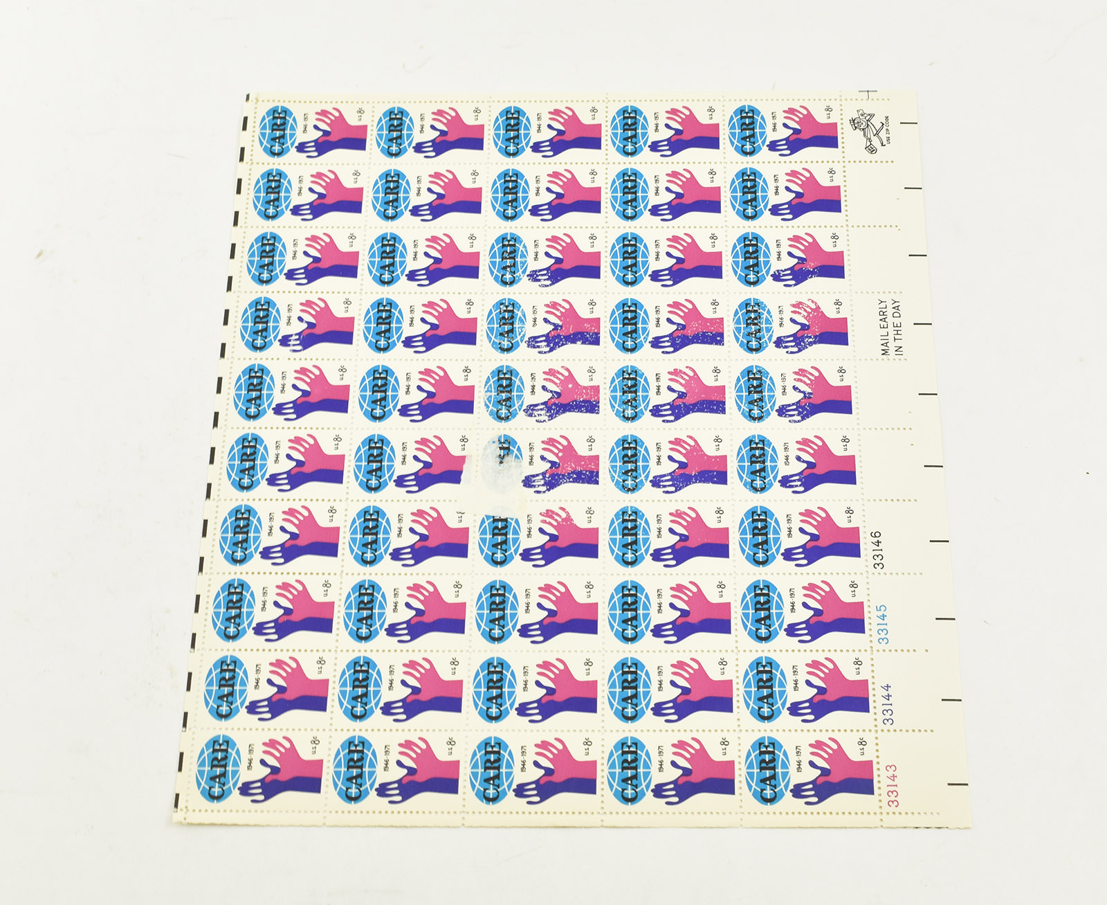 VINTAGE - UNUSED Entire SHEET Real USPS Postage Stamps! | Property Room