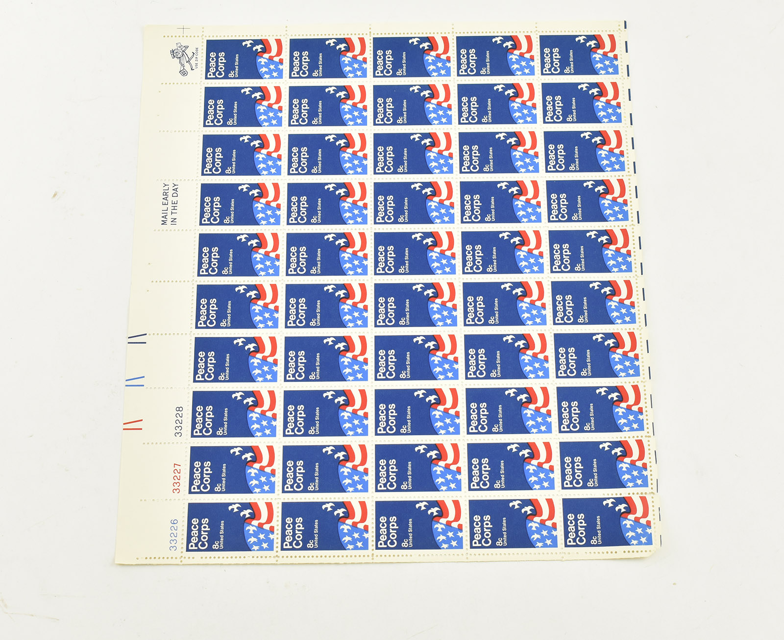 VINTAGE - UNUSED Entire SHEET Real USPS Postage Stamps! | Property Room