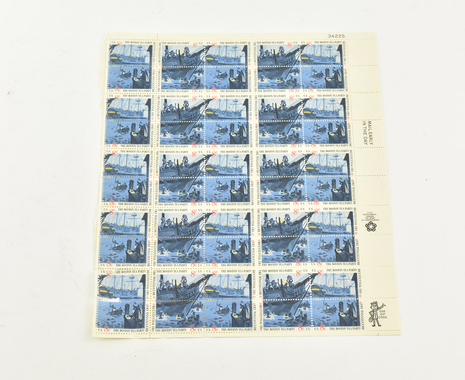 VINTAGE - UNUSED Entire SHEET Real USPS Postage Stamps! | Property Room