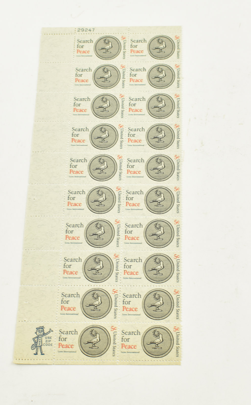 VINTAGE - UNUSED Entire SHEET Real USPS Postage Stamps! | Property Room