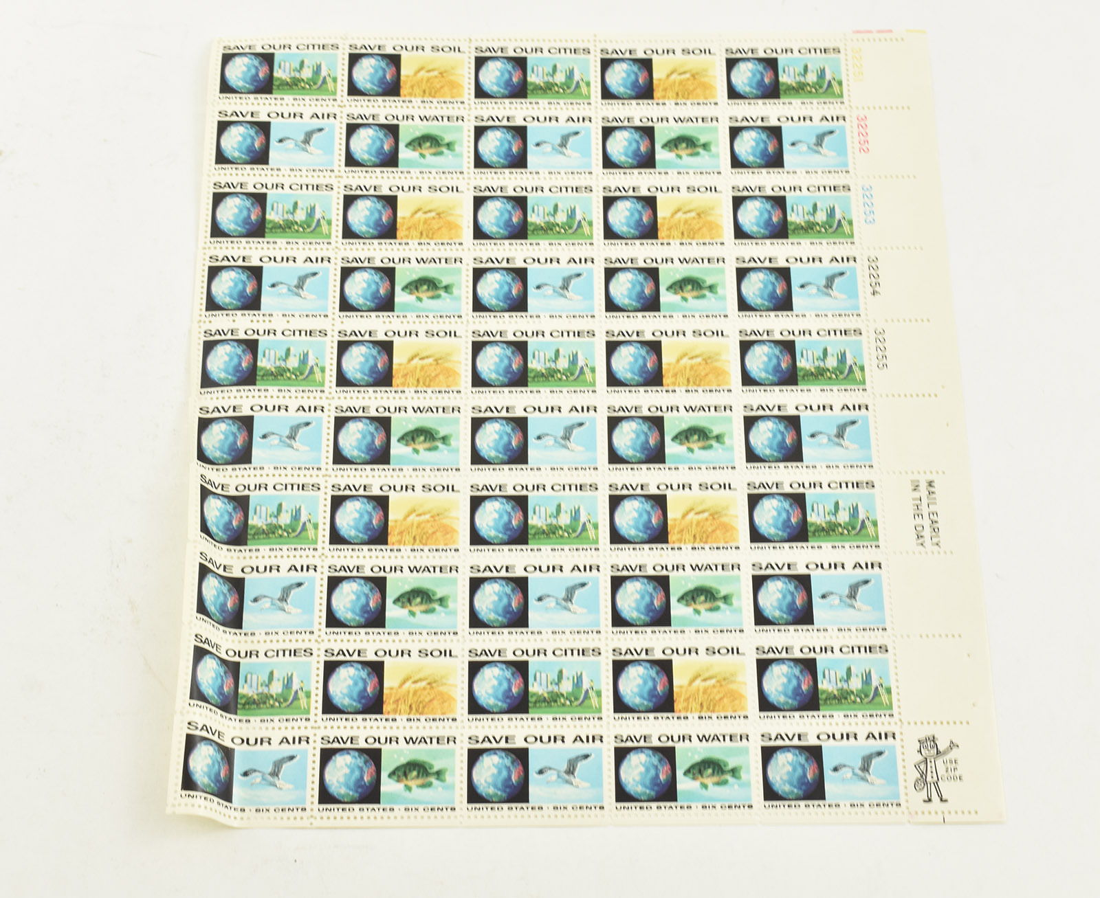 VINTAGE - UNUSED Entire SHEET Real USPS Postage Stamps! | Property Room