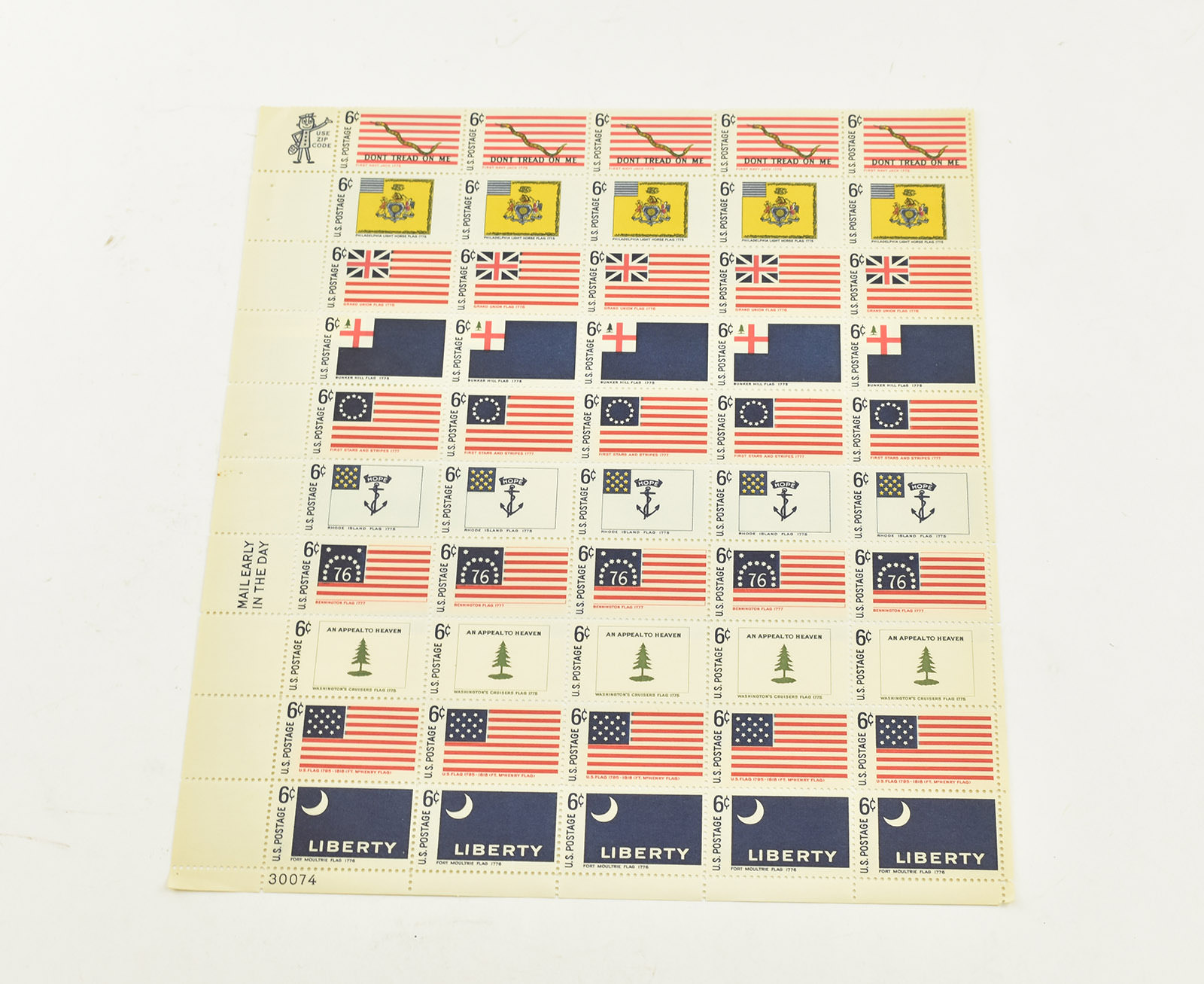 VINTAGE - UNUSED Entire SHEET Real USPS Postage Stamps! | Property Room