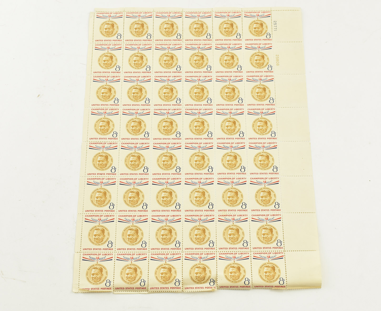 VINTAGE - UNUSED Entire SHEET Real USPS Postage Stamps! | Property Room
