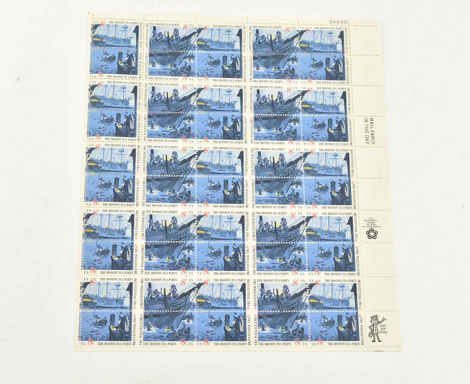 VINTAGE - UNUSED Entire SHEET Real USPS Postage Stamps! | Property Room