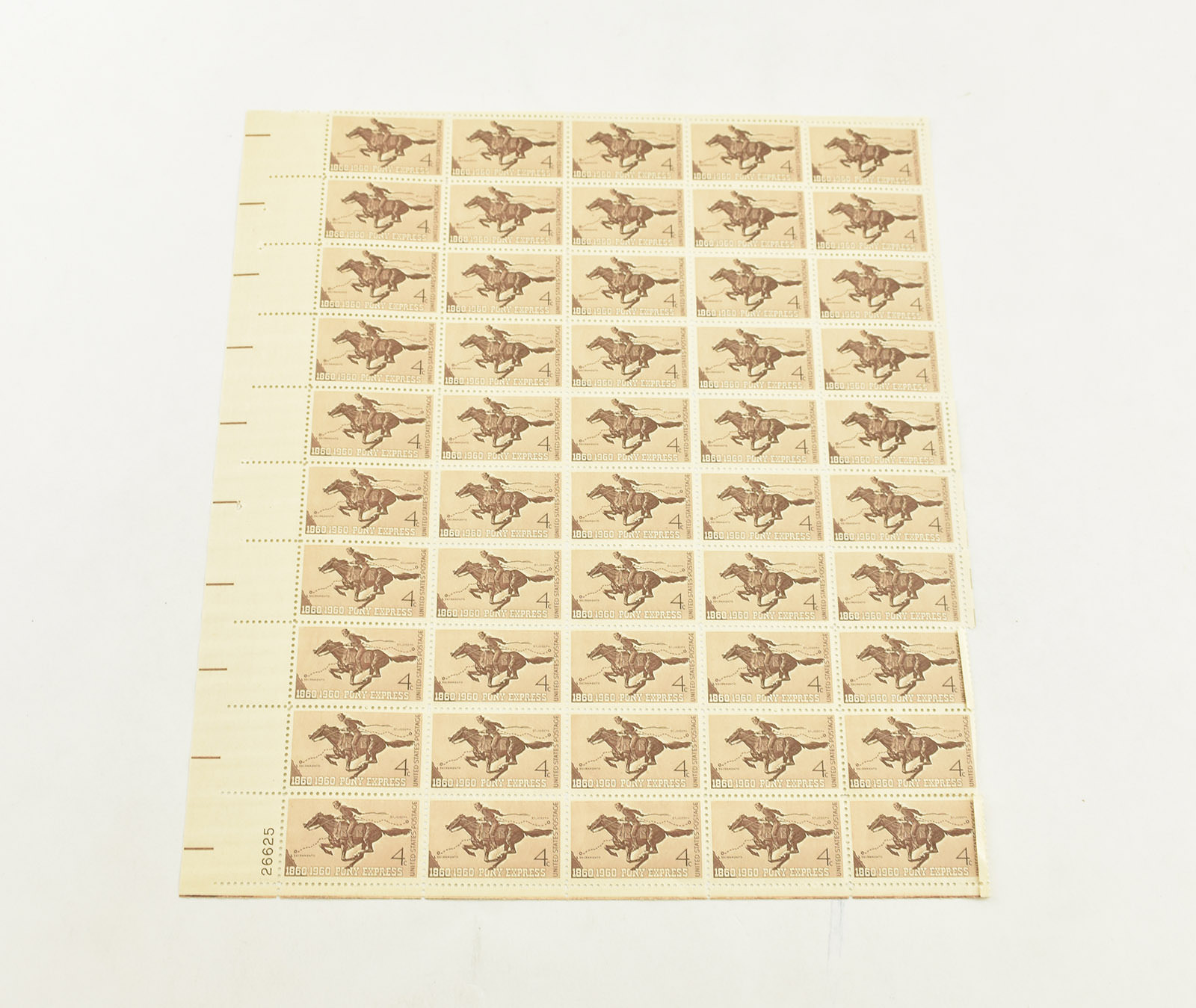 VINTAGE - UNUSED Entire SHEET Real USPS Postage Stamps! | Property Room