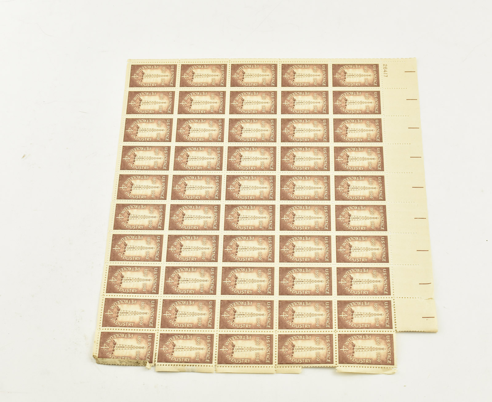 VINTAGE - UNUSED Entire SHEET Real USPS Postage Stamps! | Property Room