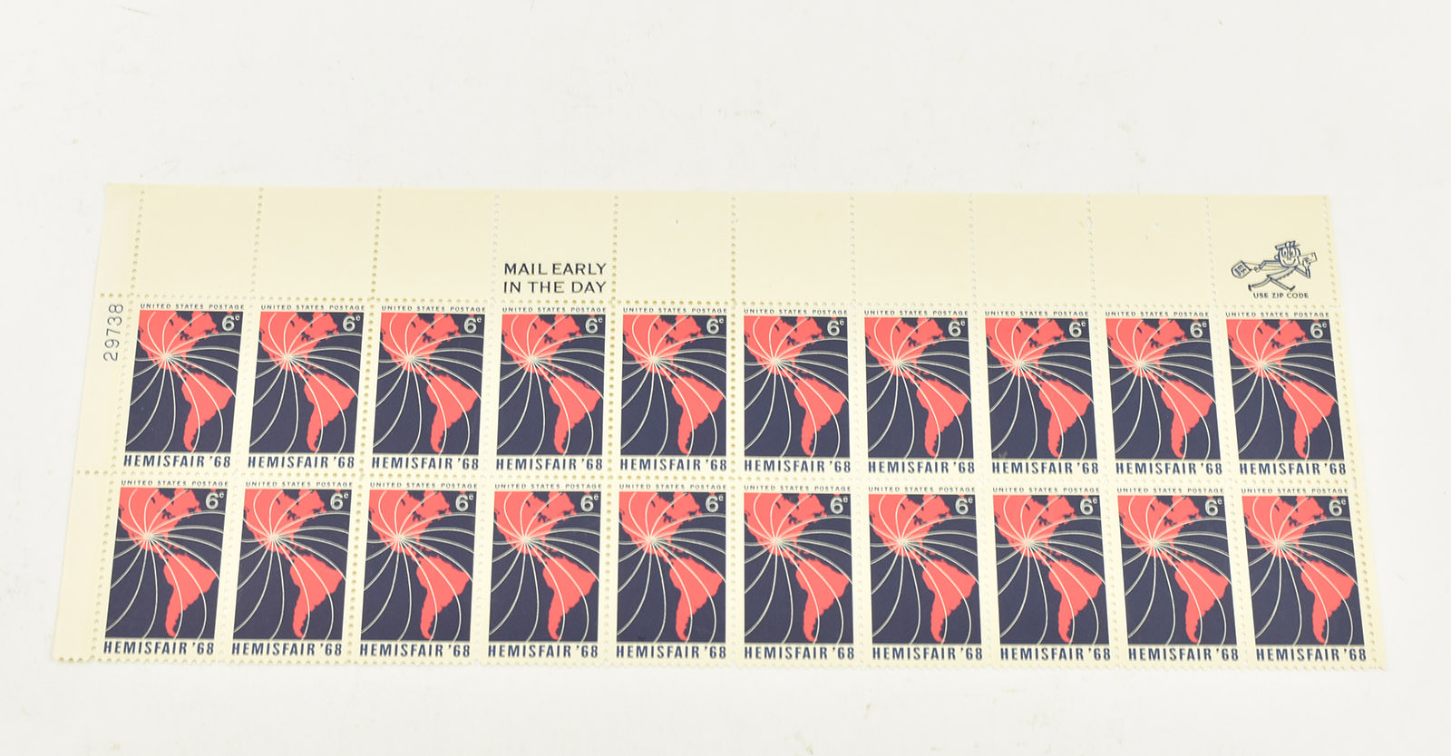 VINTAGE - UNUSED Entire SHEET Real USPS Postage Stamps! | Property Room