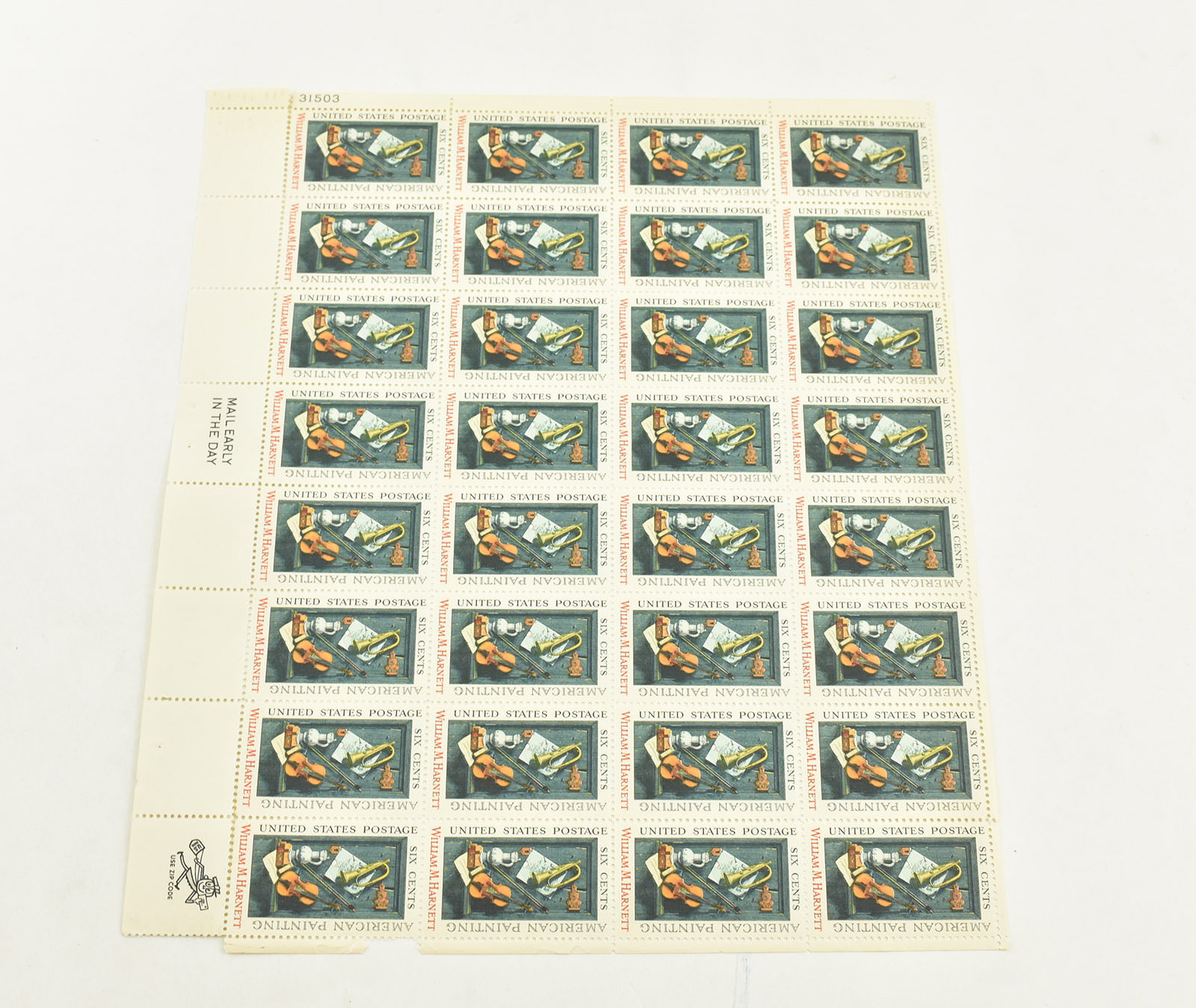 VINTAGE - UNUSED Entire SHEET Real USPS Postage Stamps! | Property Room