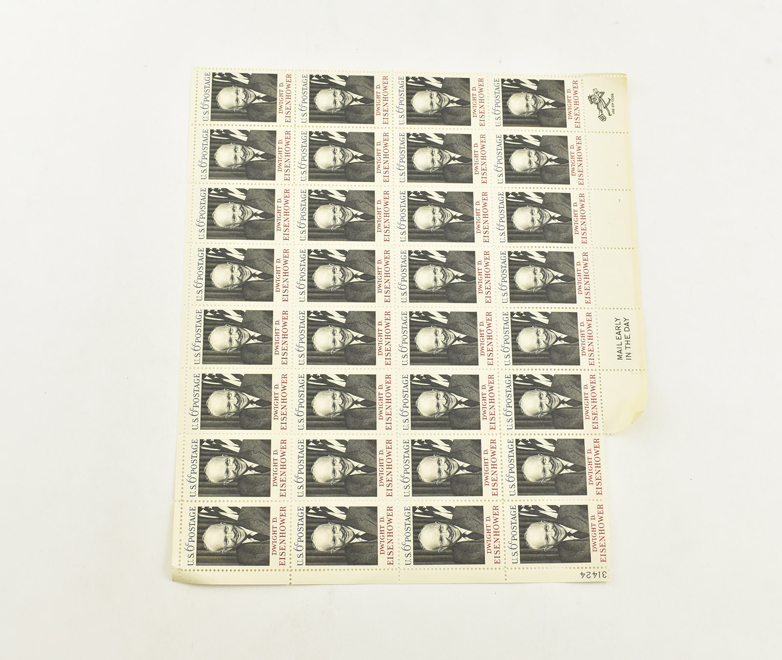 VINTAGE - UNUSED Entire SHEET Real USPS Postage Stamps! | Property Room