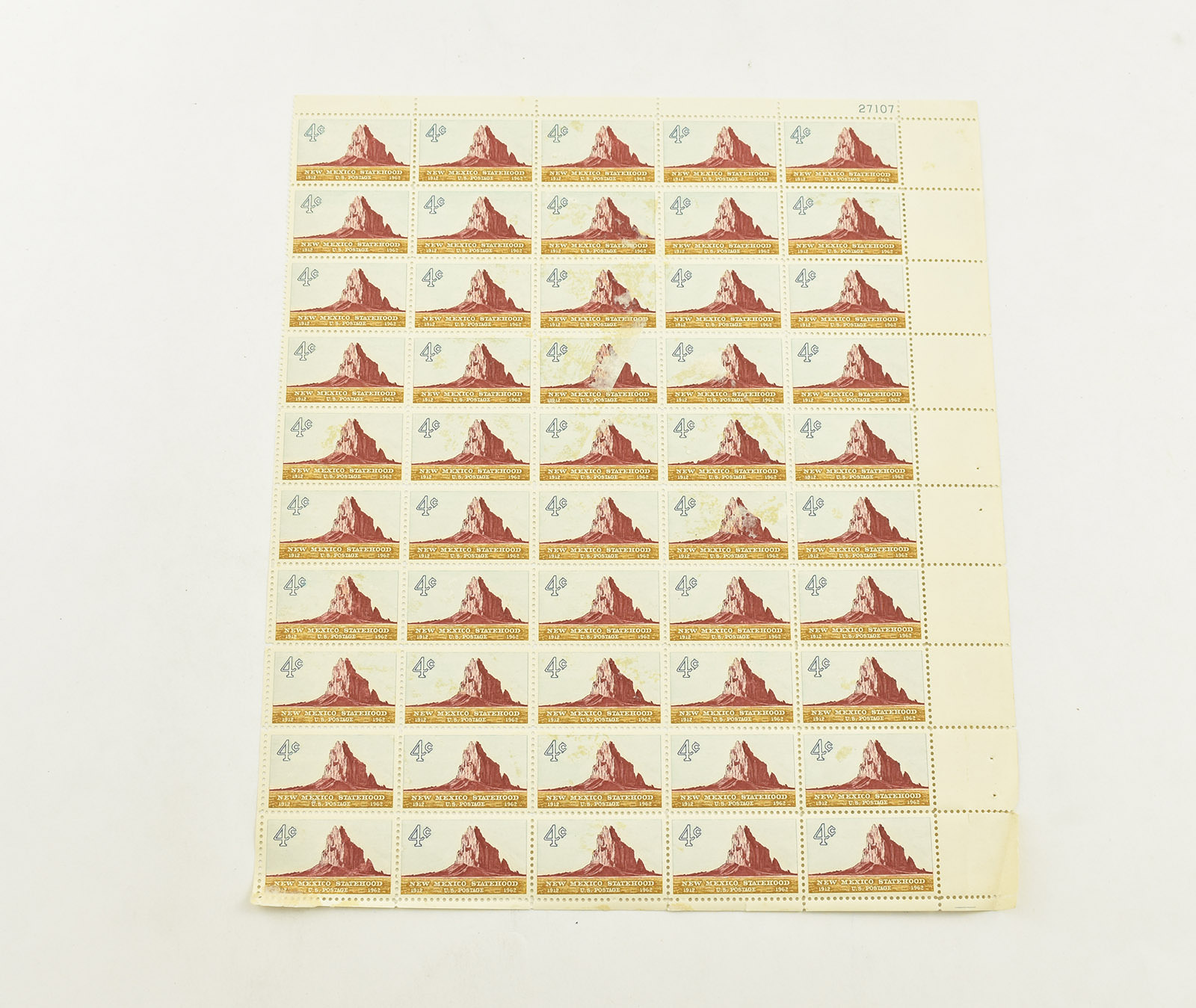 VINTAGE - UNUSED Entire SHEET Real USPS Postage Stamps! | Property Room