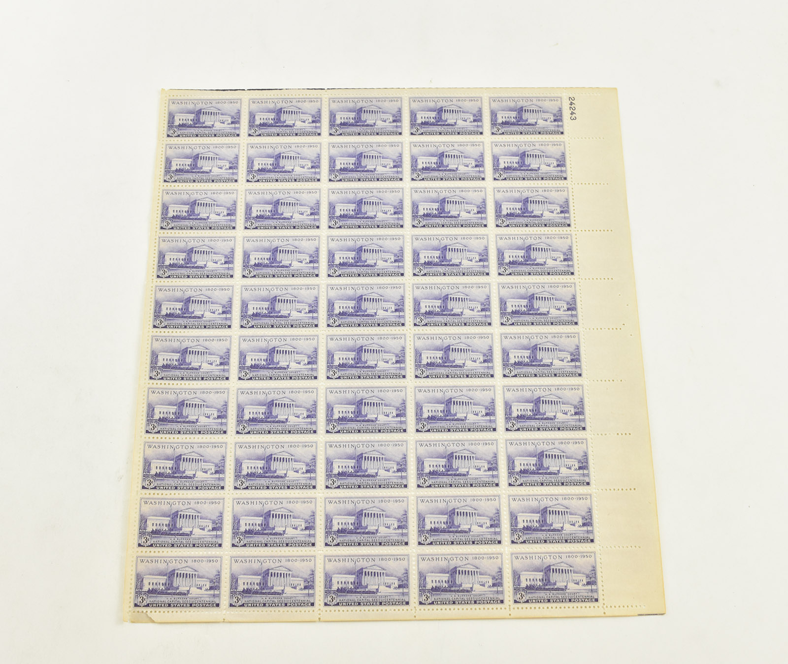 VINTAGE - UNUSED Entire SHEET Real USPS Postage Stamps! | Property Room