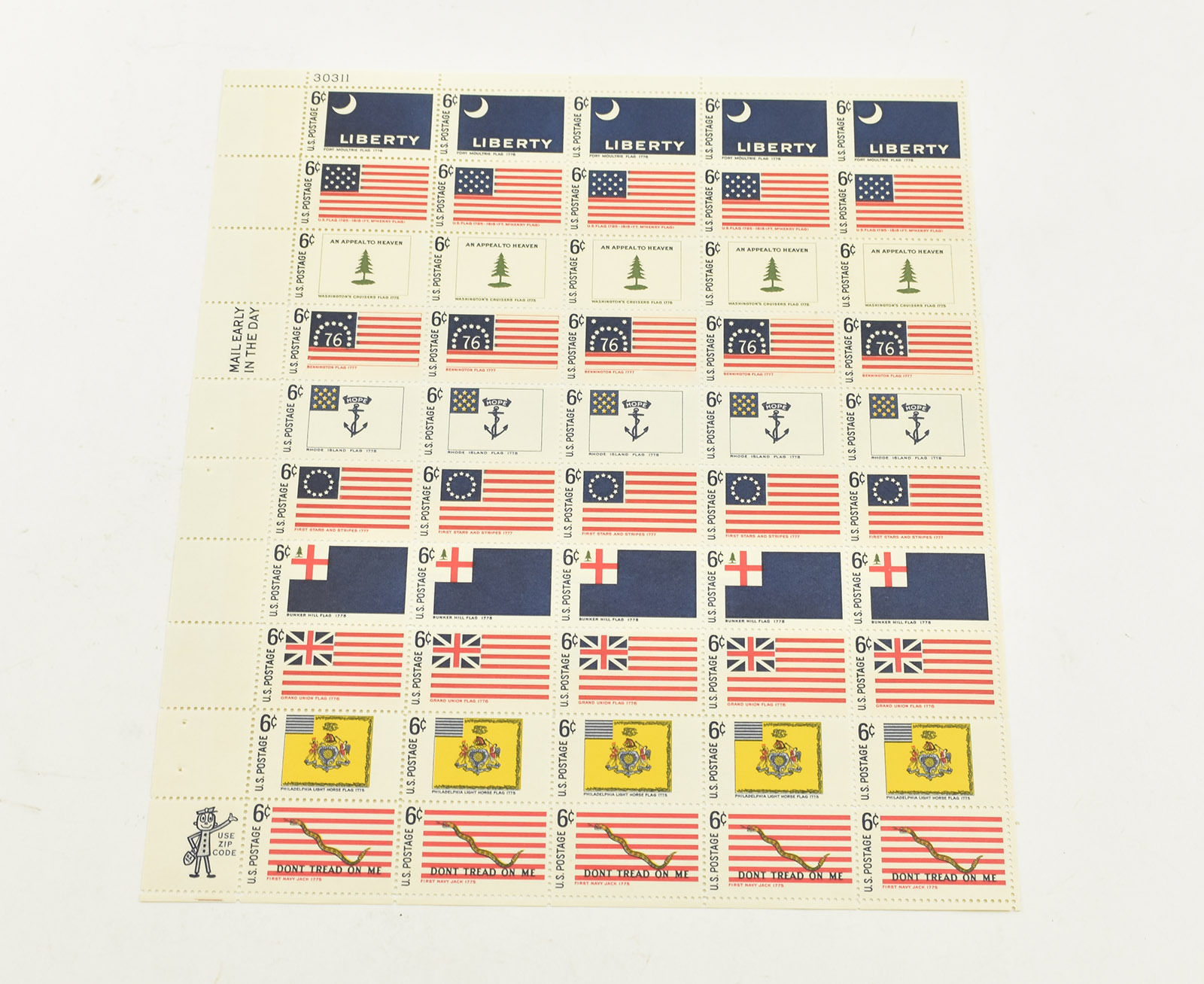 VINTAGE - UNUSED Entire SHEET Real USPS Postage Stamps! | Property Room