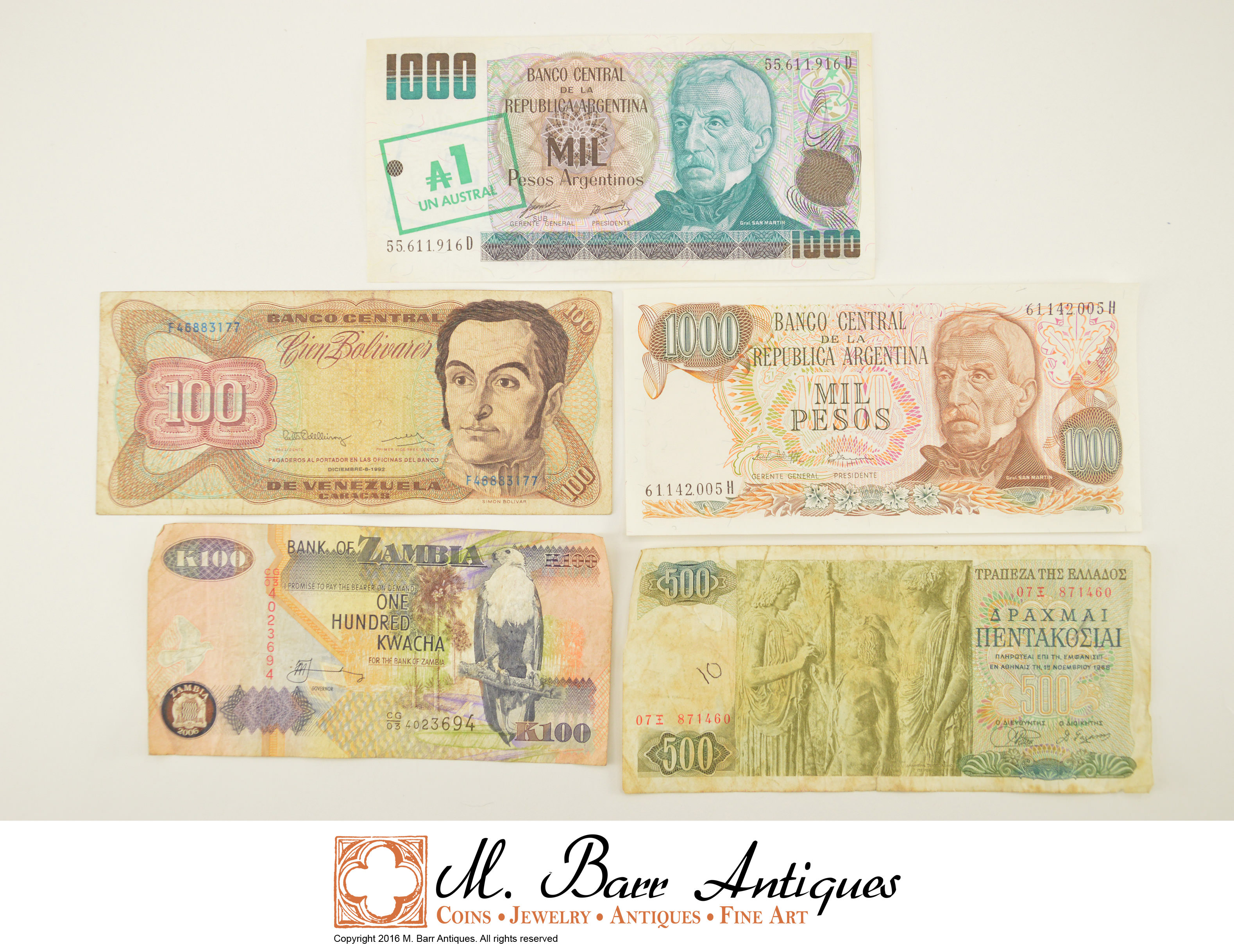 WORLD Currency - Collectible International Bank Notes | Property Room