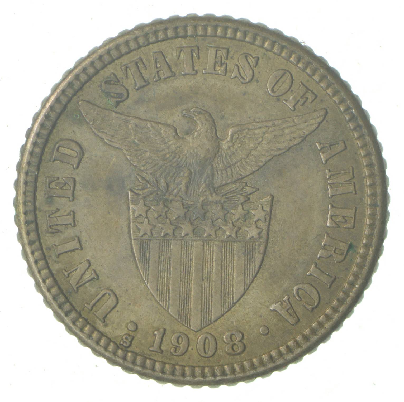 World Silver - 1908 Philippines 10 Centavos - Reduced S&H | Property Room