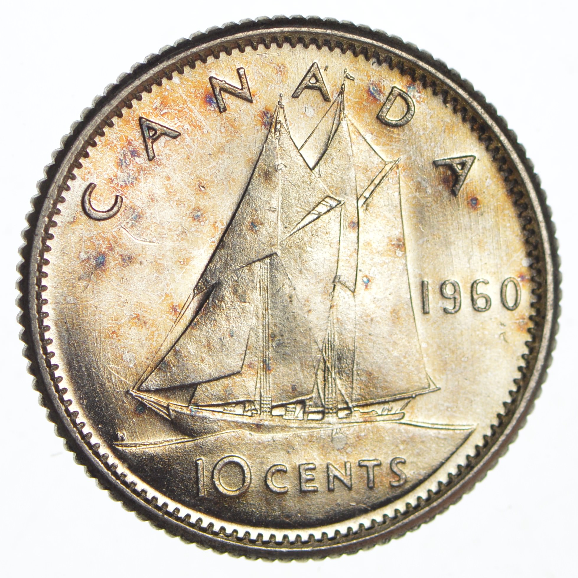 World Silver 1960 Canada 10 Cents Property Room