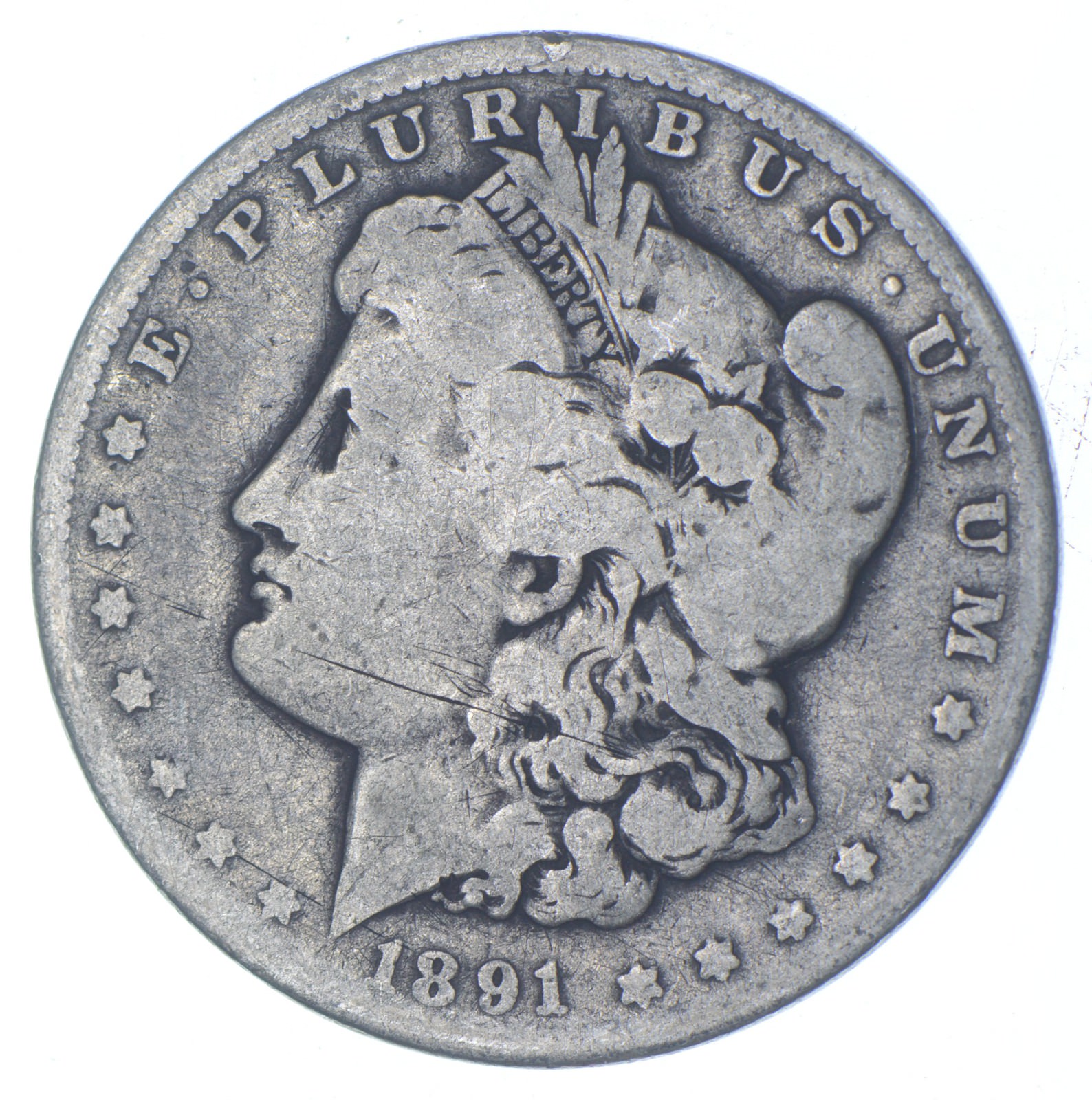 W@W Early 1891 Morgan Silver Dollar - 90% US Coin - Nice Coin ...