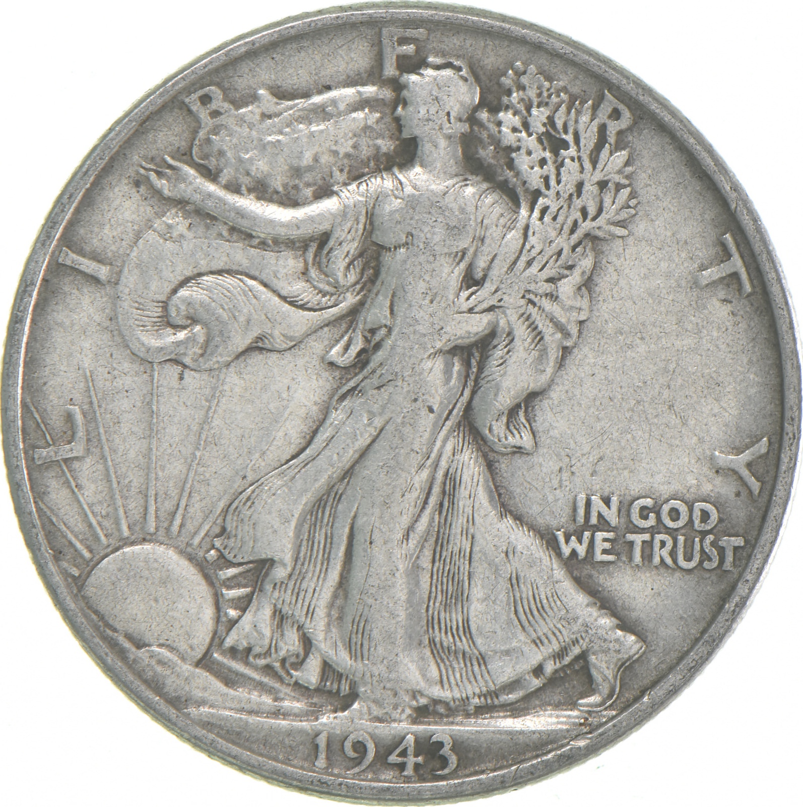 XF+ 1943 Walking Liberty 90% Silver US Half Dollar - NICE COIN ...