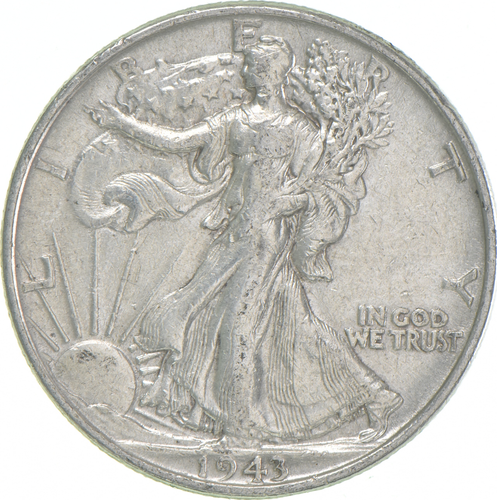 XF+ 1943 Walking Liberty 90% Silver US Half Dollar - NICE COIN ...