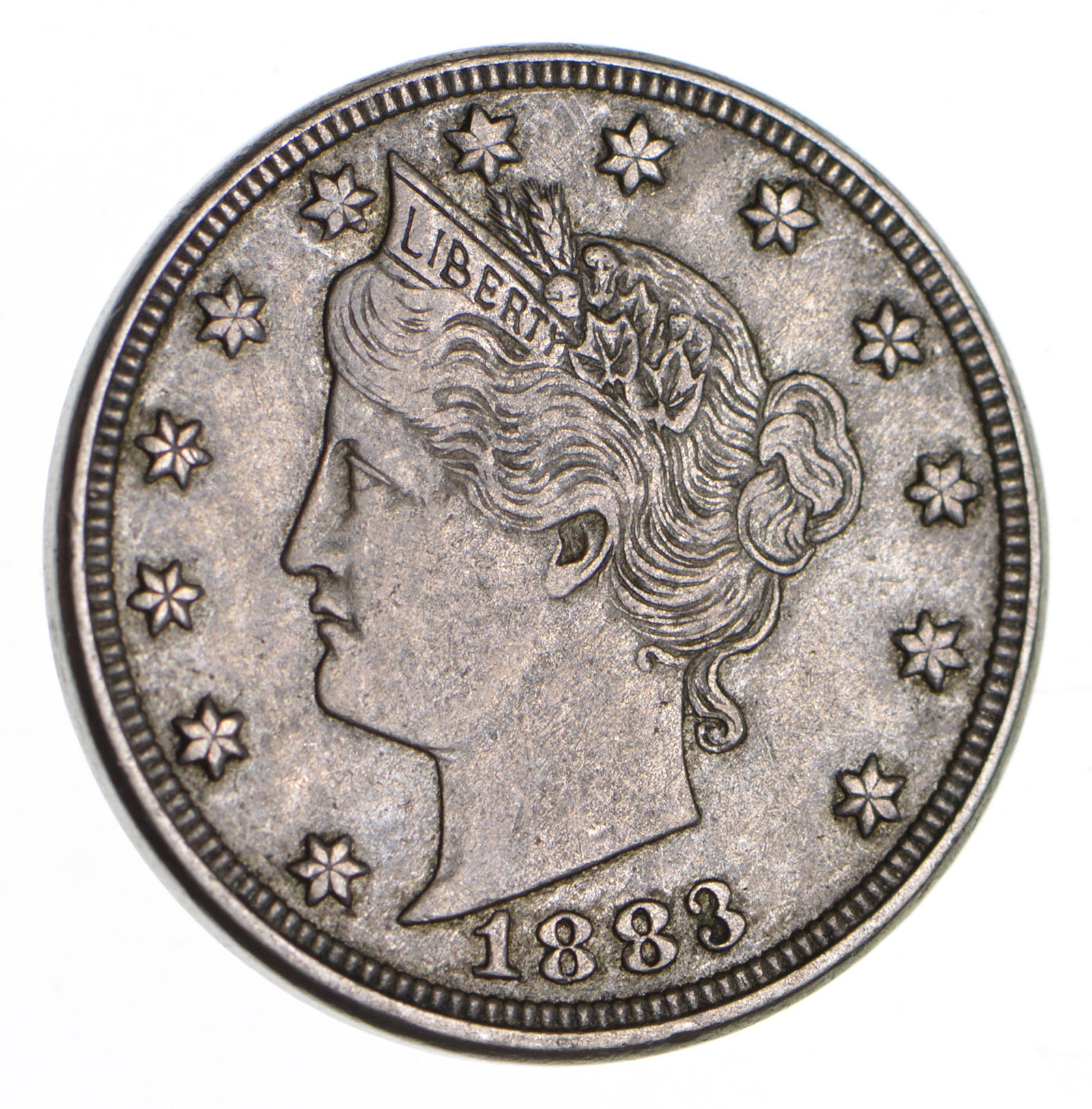 XF+ **Rare** 1883 'NO Cent' Liberty V Nickel - Tough - First Year Issue ...