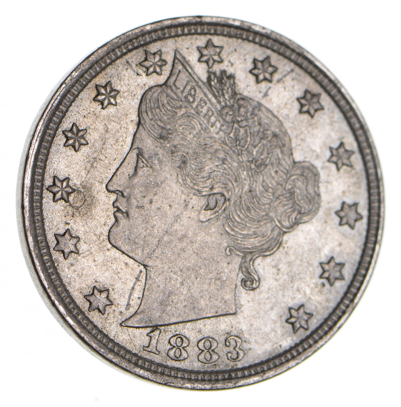 XF+ **Rare** 1883 'NO Cent' Liberty V Nickel - Tough - First Year Issue ...