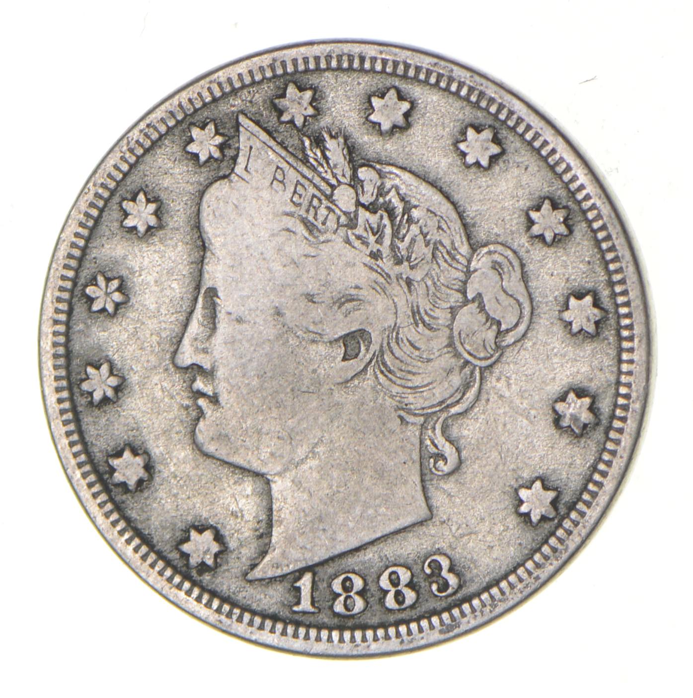 XF+ **Rare** 1883 'NO Cent' Liberty V Nickel - Tough - First Year Issue ...