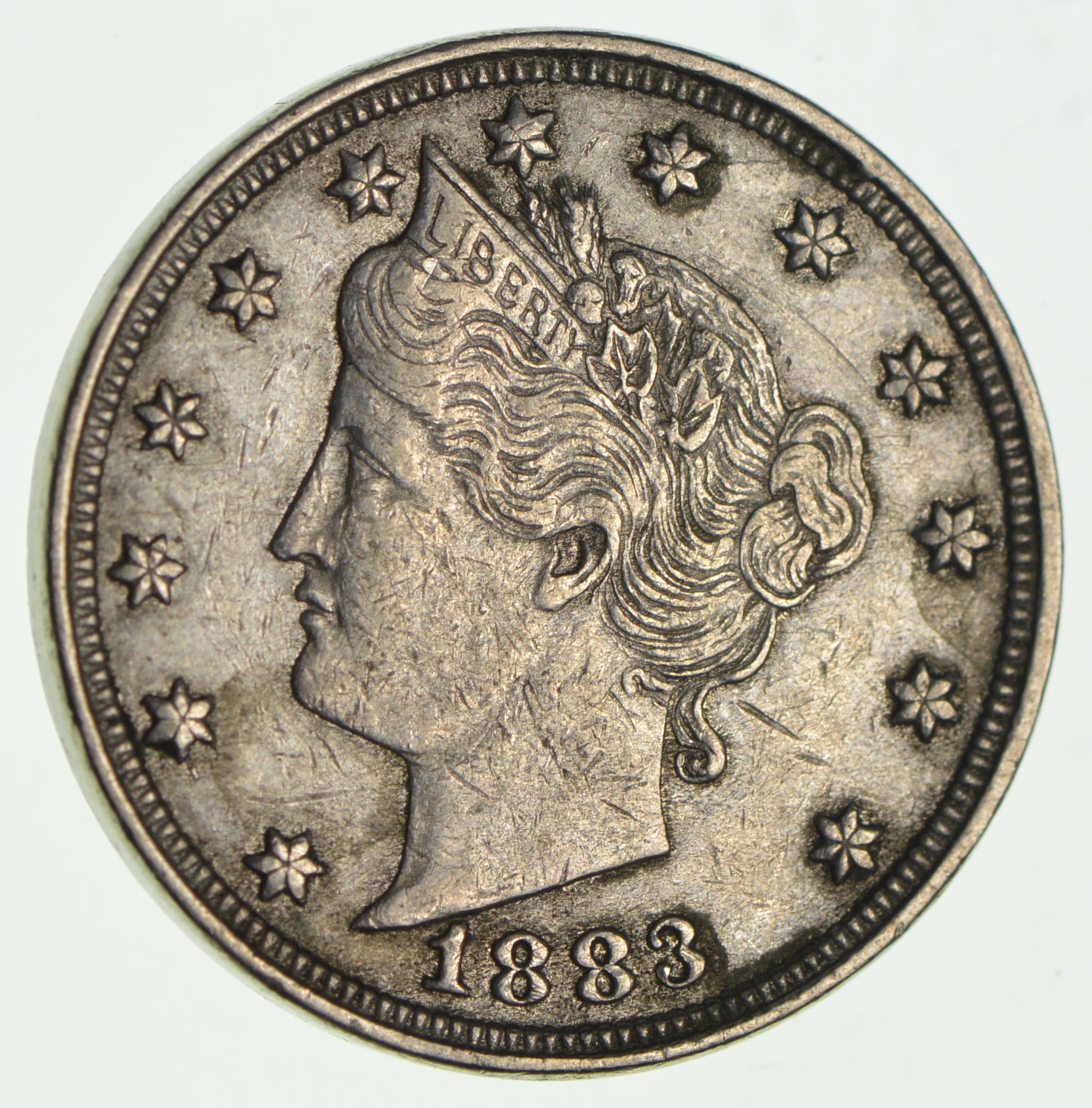XF+ **Rare** 1883 'NO Cent' Liberty V Nickel - Tough - First Year Issue ...
